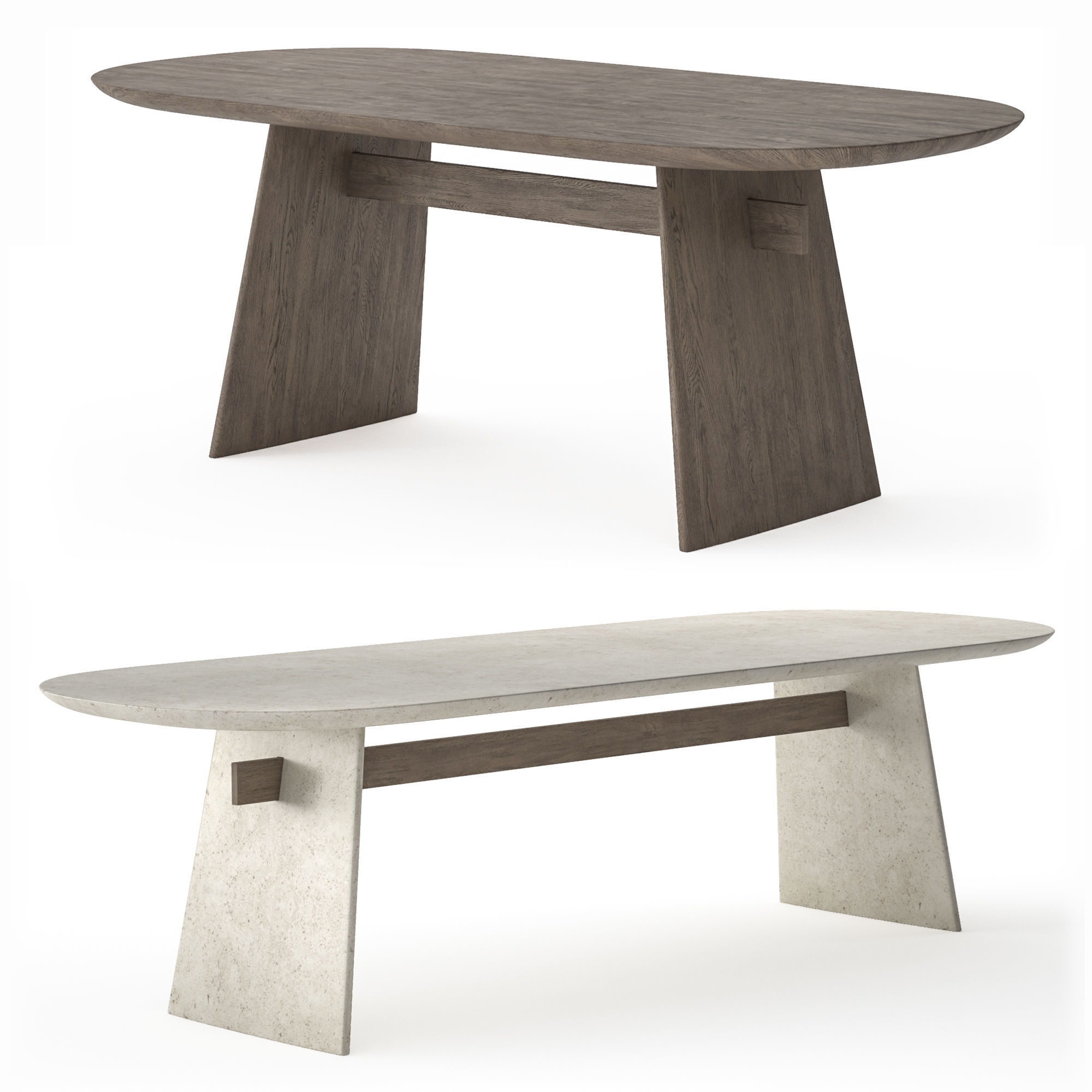 Natuzzi Adam dining tables 3D model | CGTrader