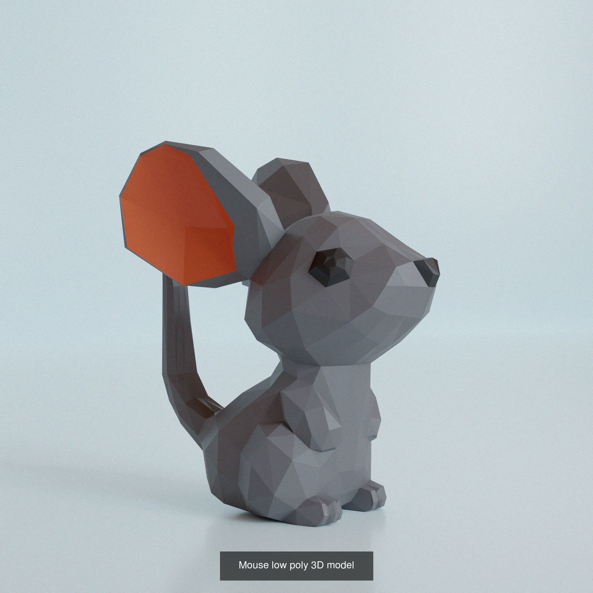 3D Model Collection Set 7 model low poly animals polygonal mouse VR ...