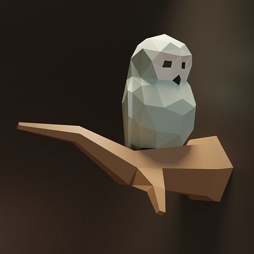 Owl low poly model polygonal 3D model | CGTrader