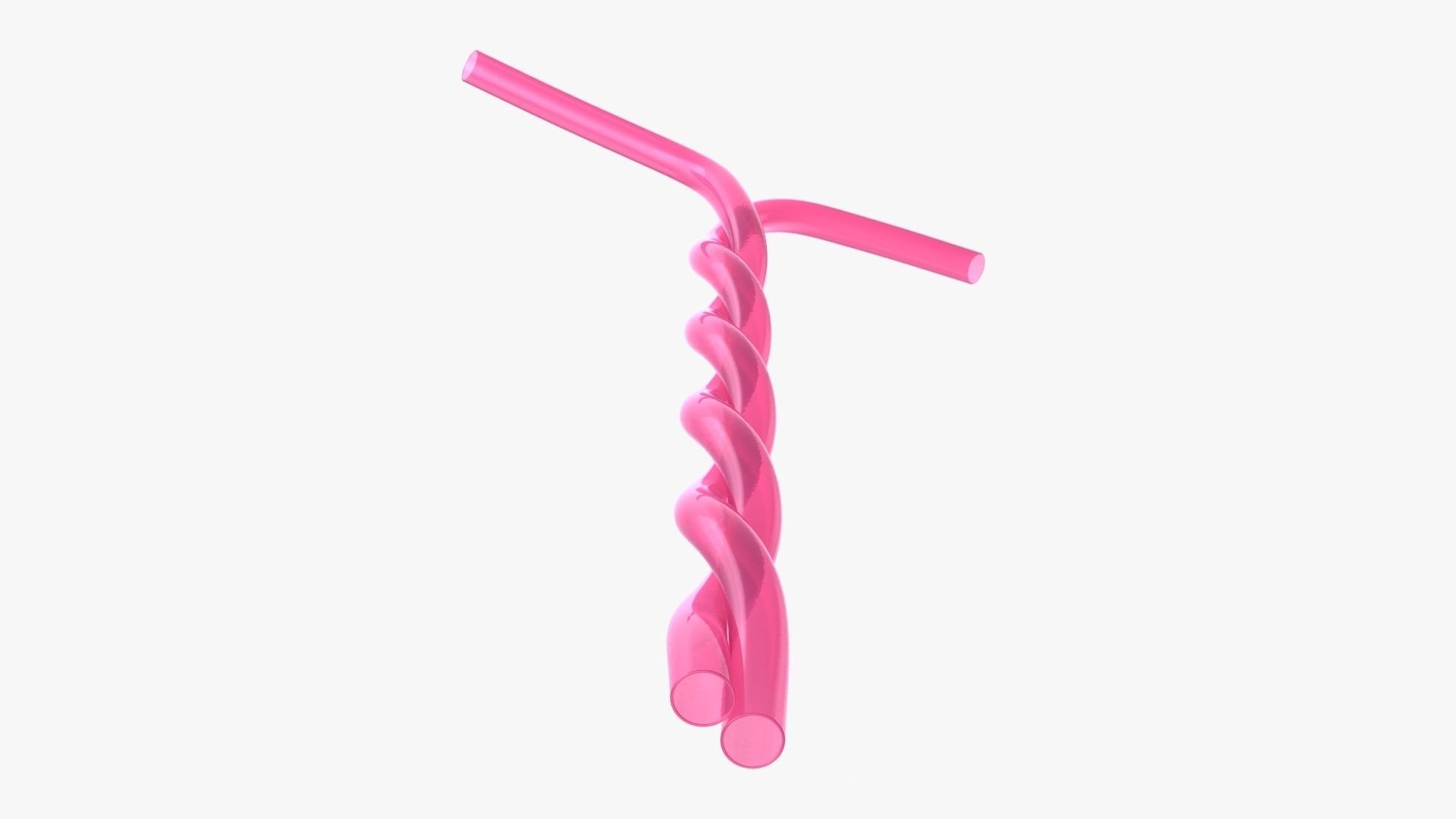 Y Shape Plastic Drinking Straw 3D model | CGTrader