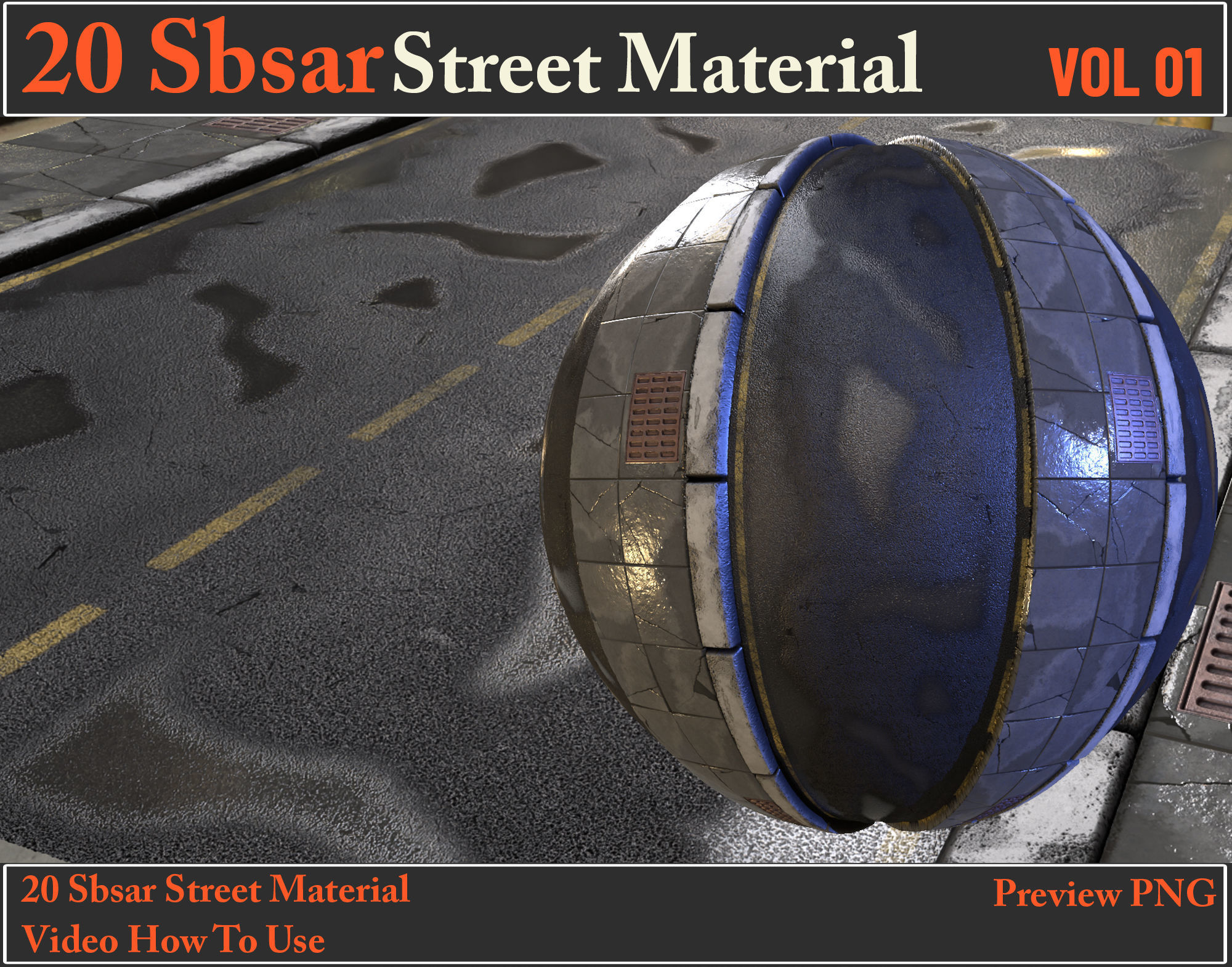 20 SBSAR Street Material VOL01 - Video How To Use Texture | CGTrader