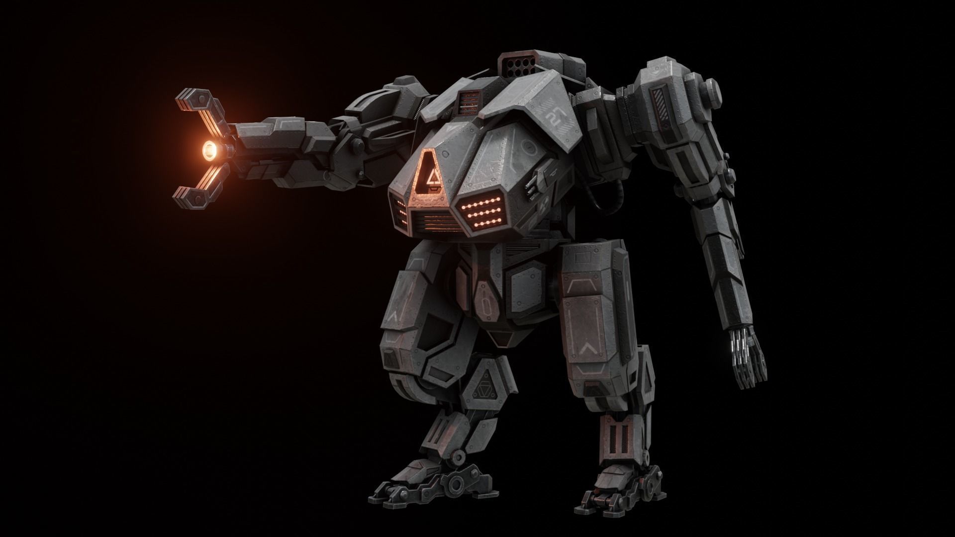 3D model Sci-fi Military Mech VR / AR / low-poly | CGTrader