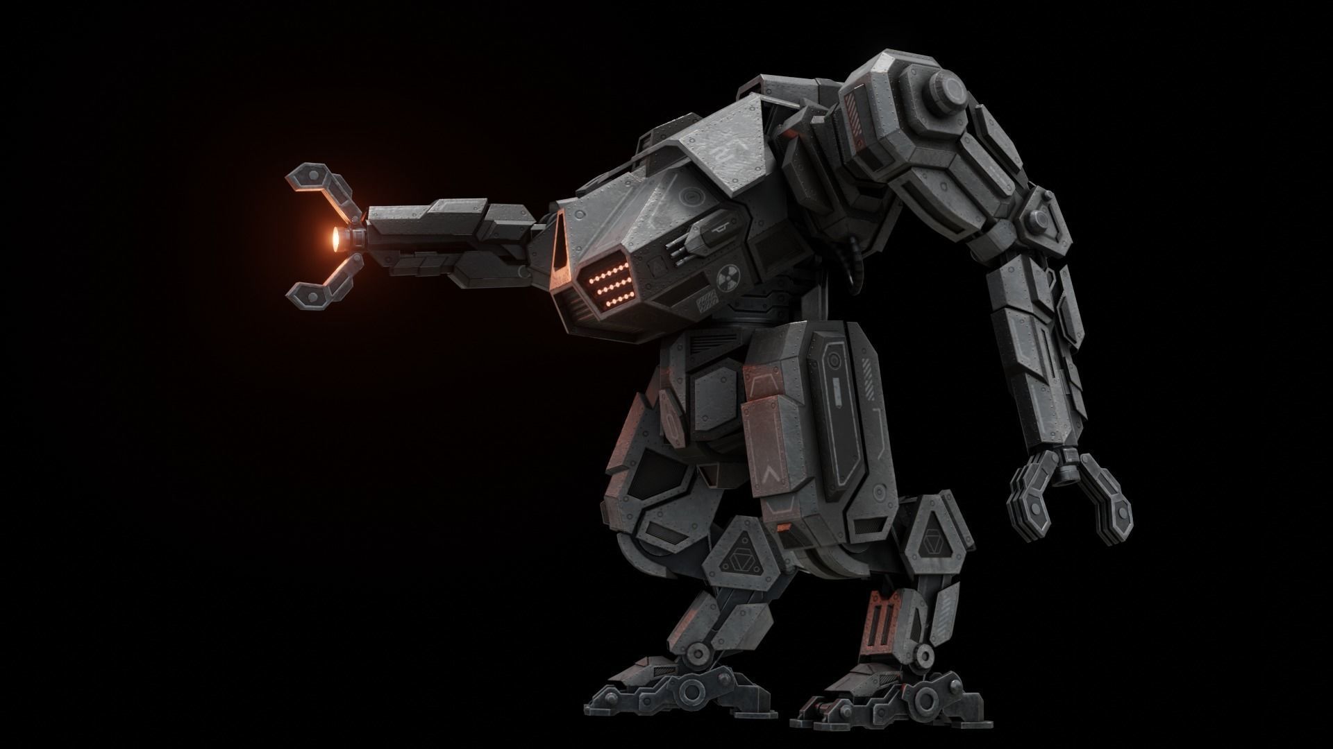 3D model Sci-fi Military Mech VR / AR / low-poly | CGTrader