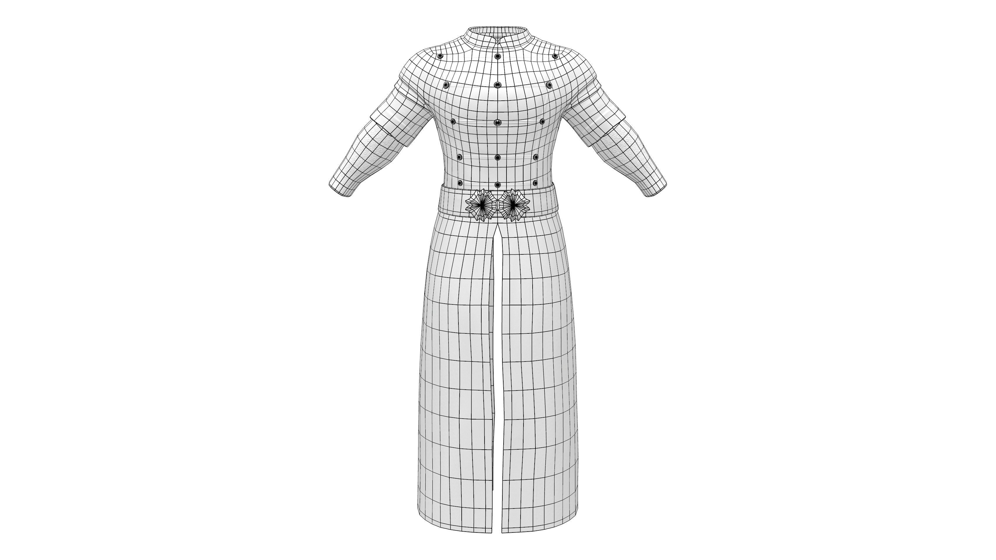 3D model Long Prince Sultan Coat VR / AR / low-poly | CGTrader