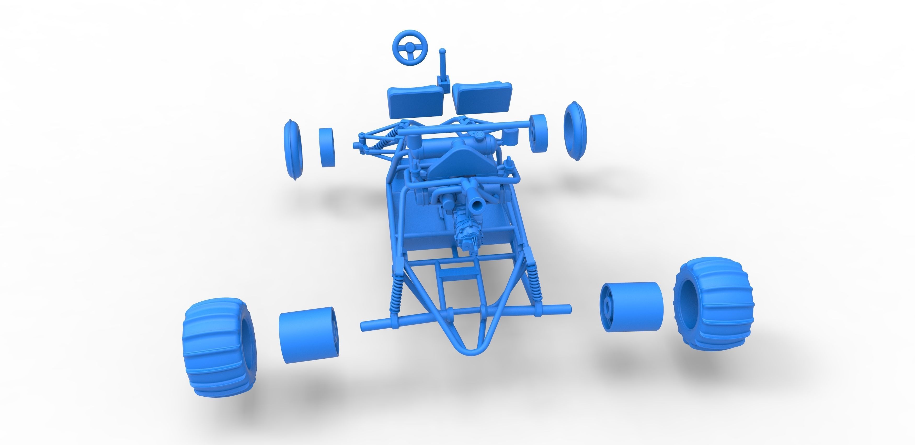 Old school Sand Rail buggy Scale 1 to 25 3D model 3D printable | CGTrader