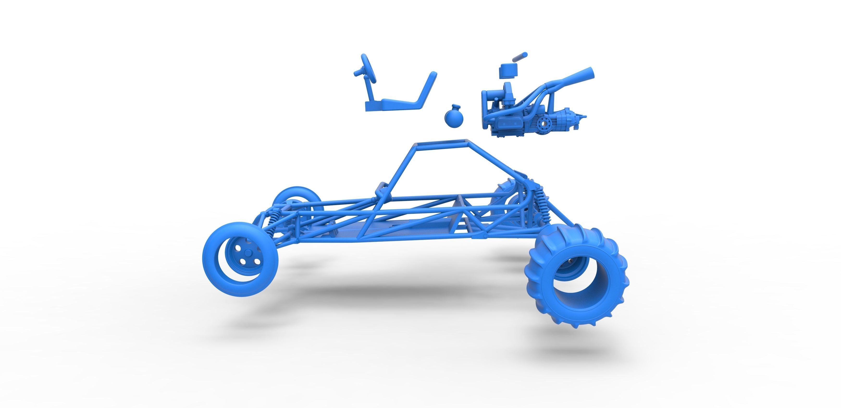 Old school Sand Rail buggy Scale 1 to 25 3D model 3D printable | CGTrader