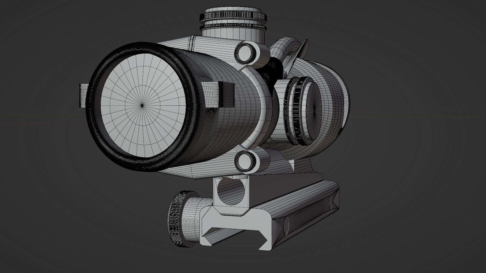ACOG Rifle Scope 3D model | CGTrader