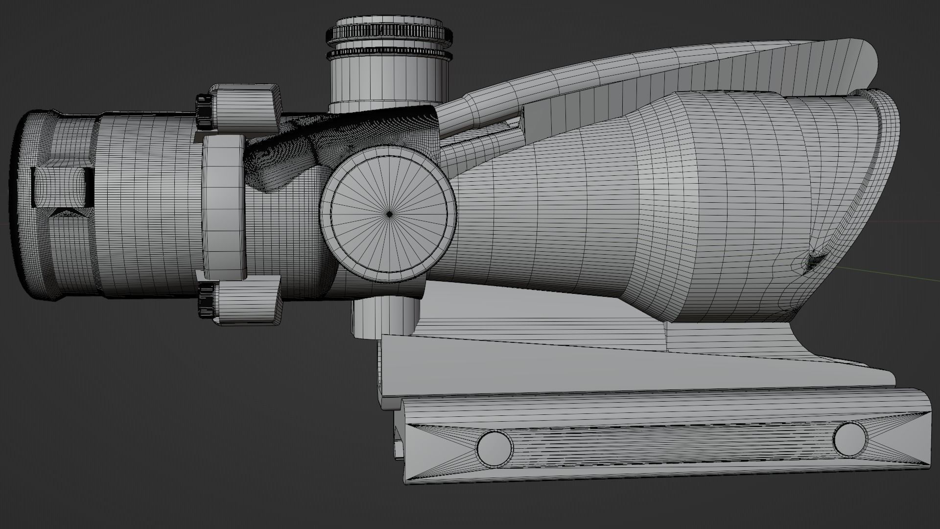 ACOG Rifle Scope 3D model | CGTrader