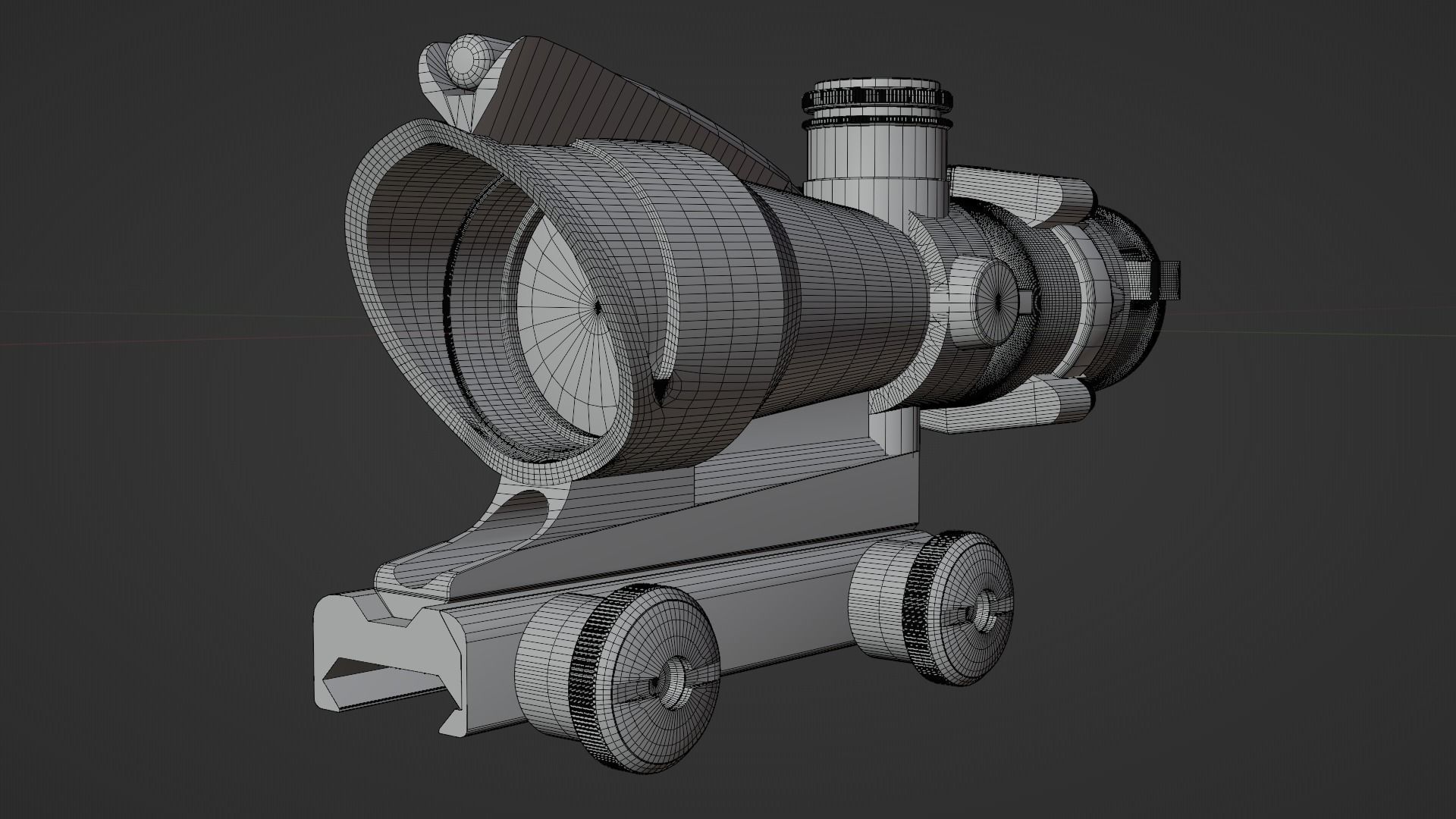 ACOG Rifle Scope 3D model | CGTrader