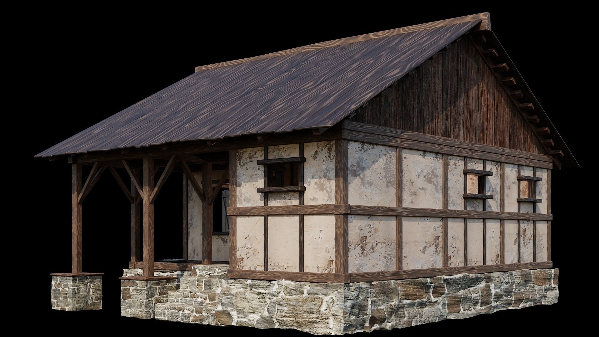 3D model Medieval Houses 11 - 4K Textures Game Ready VR / AR / low-poly ...