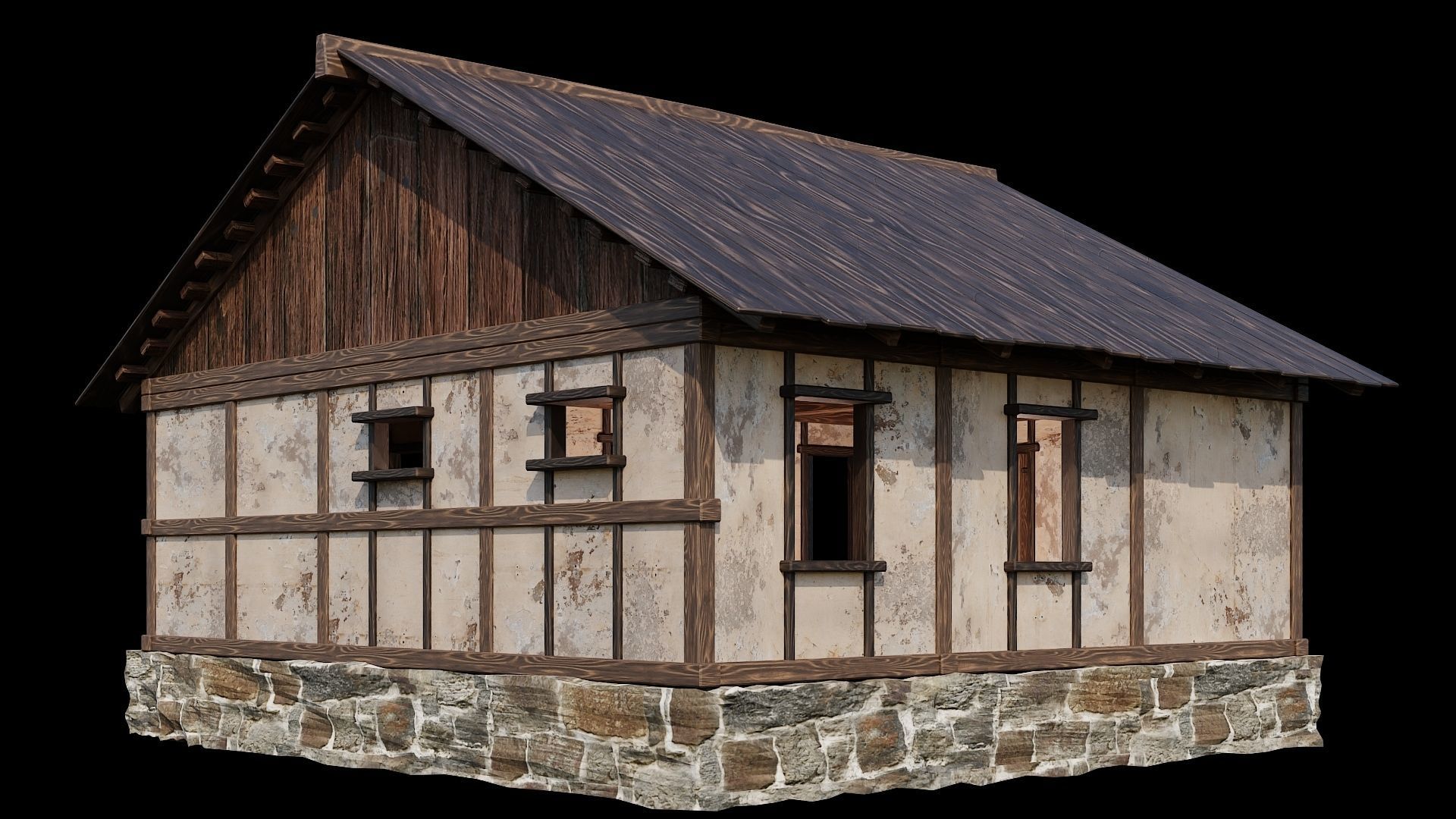 3D model Medieval Houses 11 - 4K Textures Game Ready VR / AR / low-poly ...