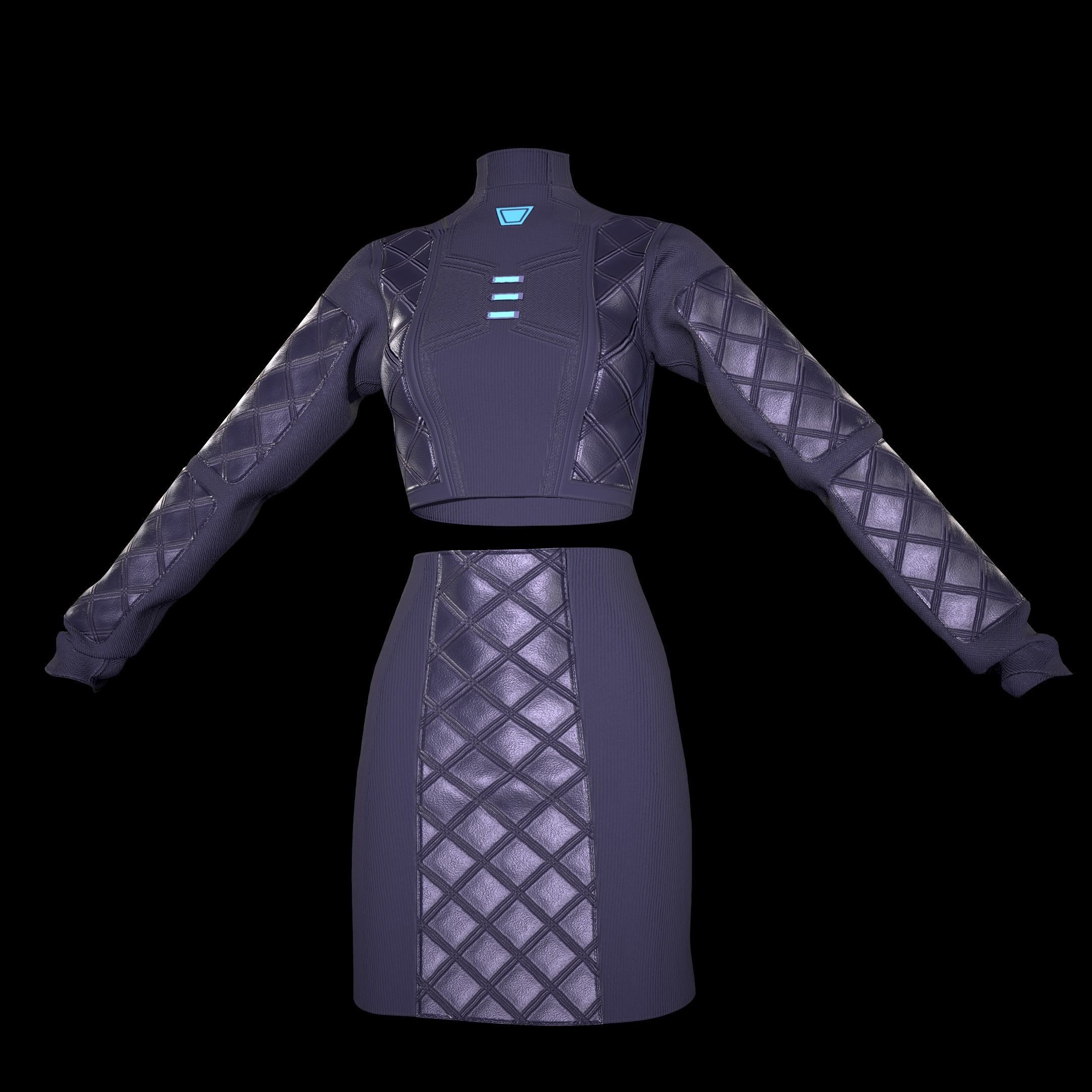 Futuristic clothes Scifi outfit 3D model | CGTrader