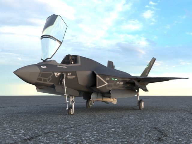 3D model F-35 Ghost Fighter jet VR / AR / low-poly | CGTrader
