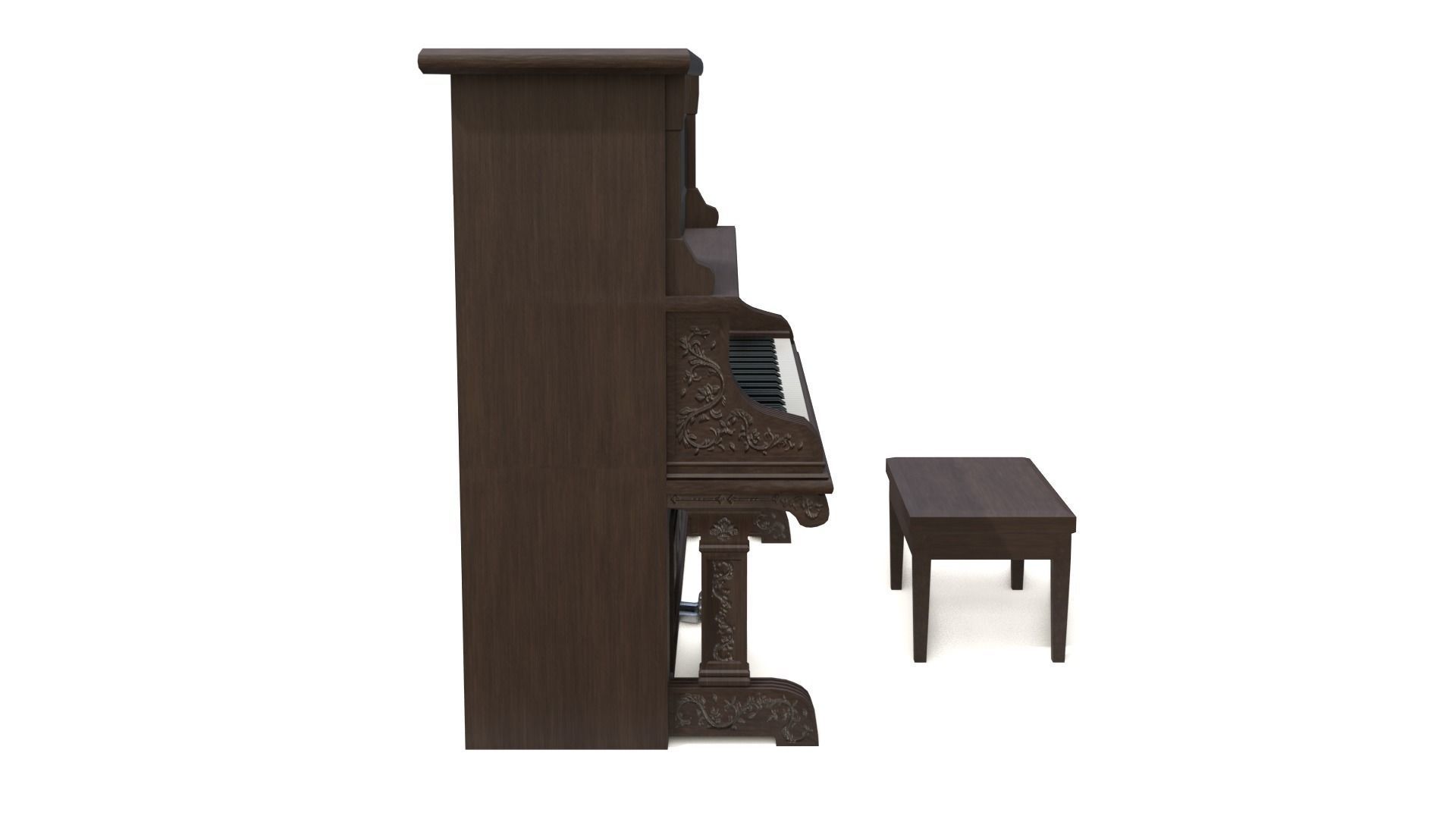 3D model Western Upright Piano VR / AR / low-poly | CGTrader