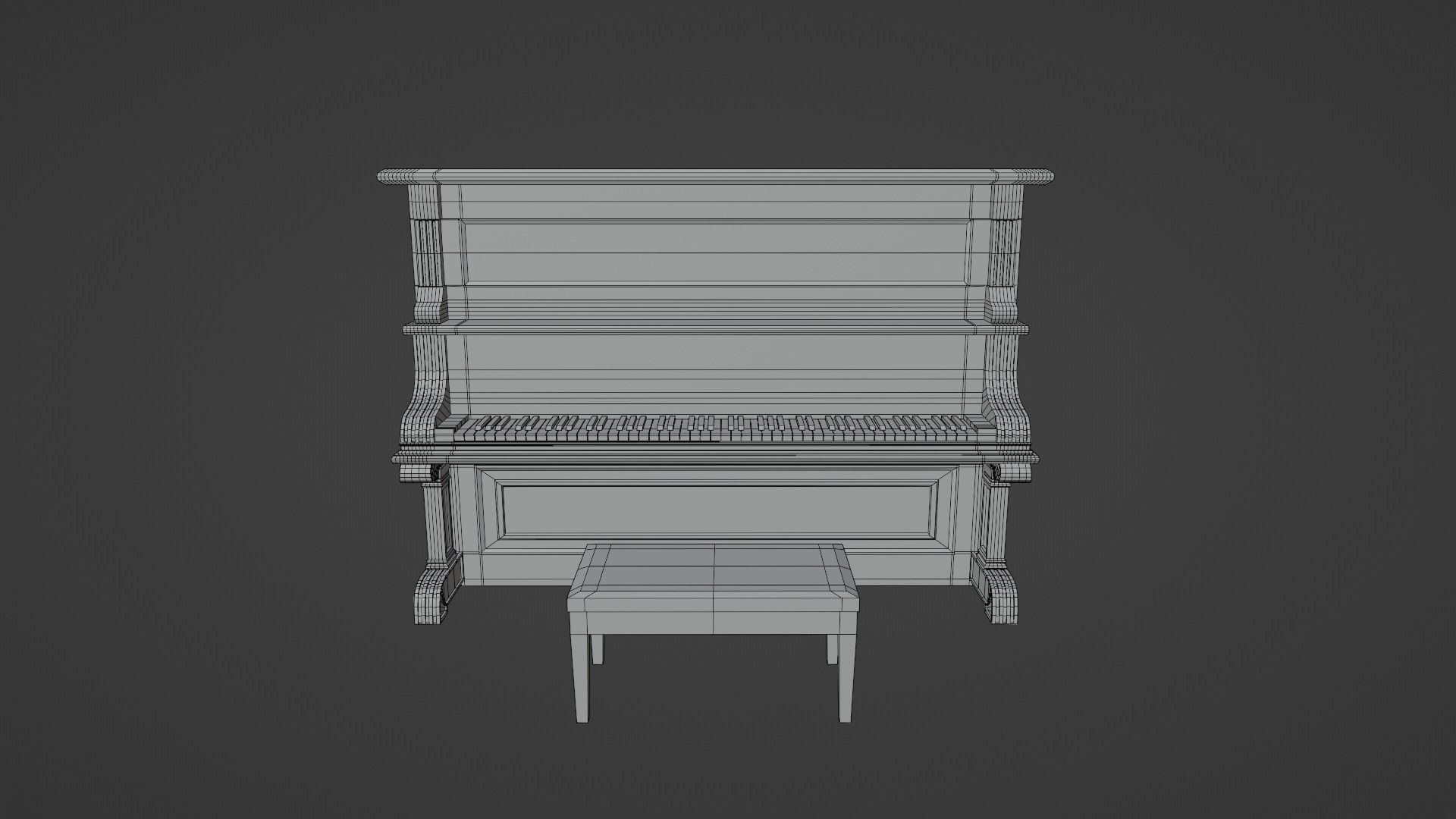 3D model Western Upright Piano VR / AR / low-poly | CGTrader