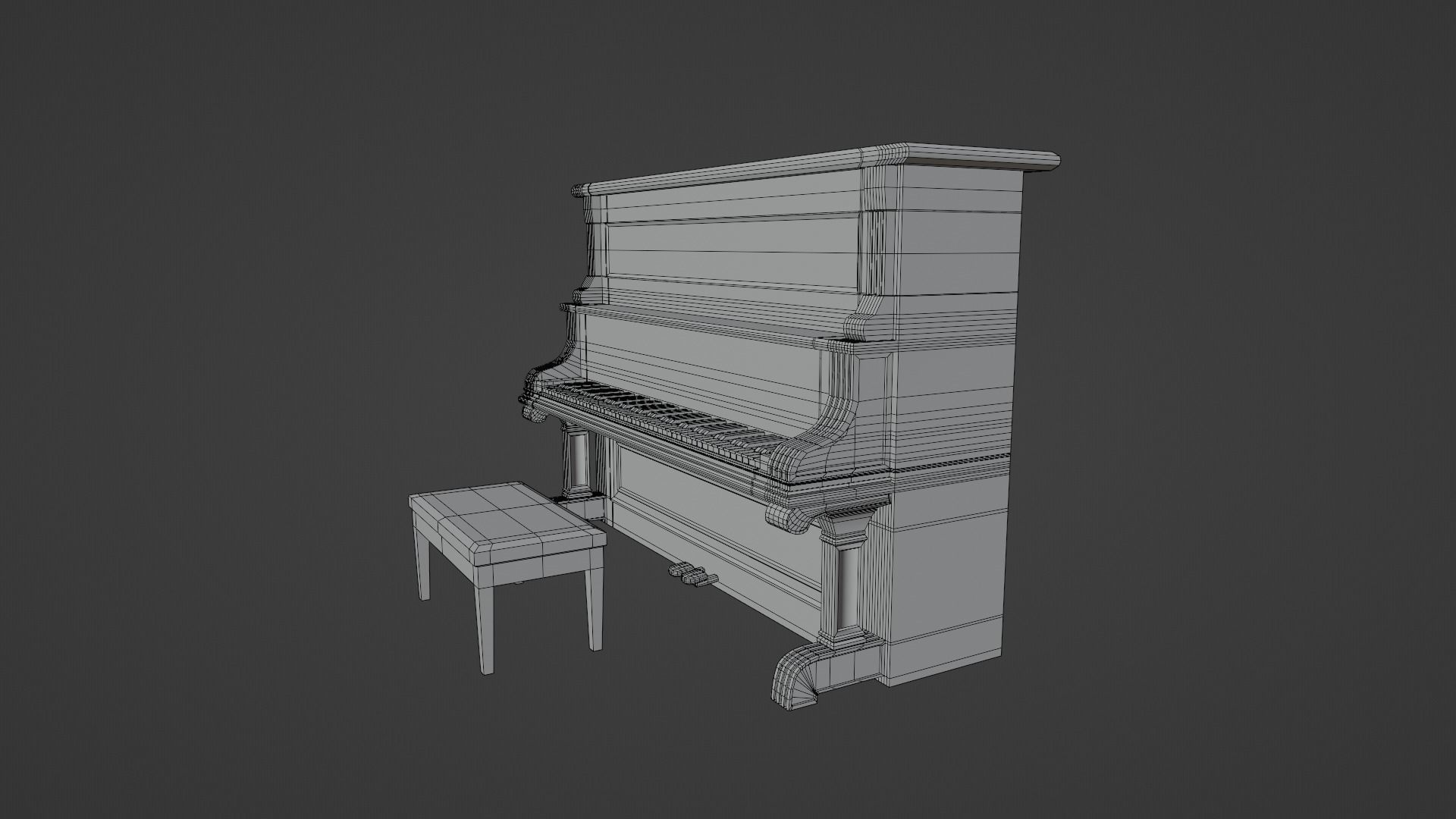 3D model Western Upright Piano VR / AR / low-poly | CGTrader