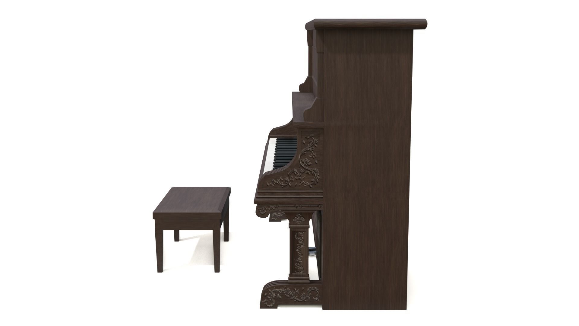 3D model Western Upright Piano VR / AR / low-poly | CGTrader