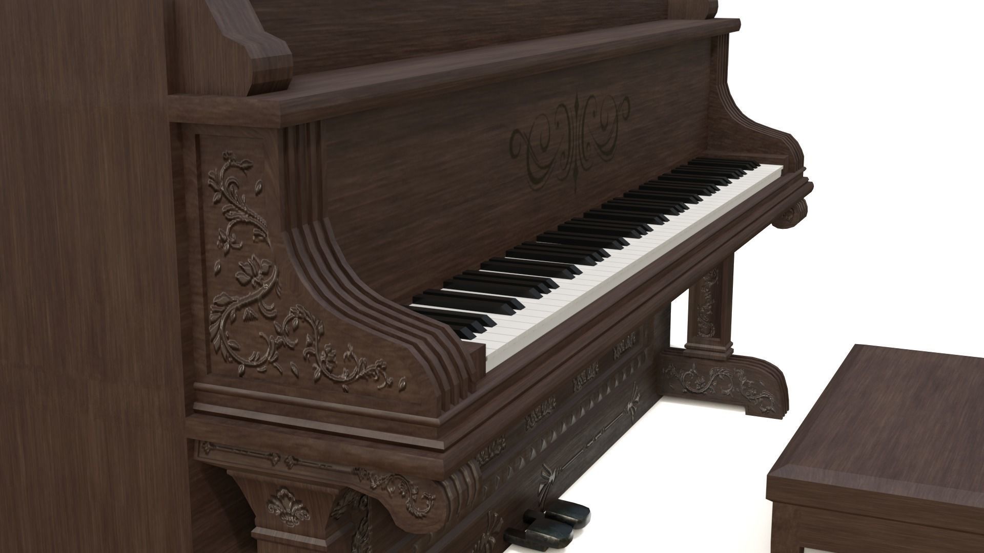 3D model Western Upright Piano VR / AR / low-poly | CGTrader