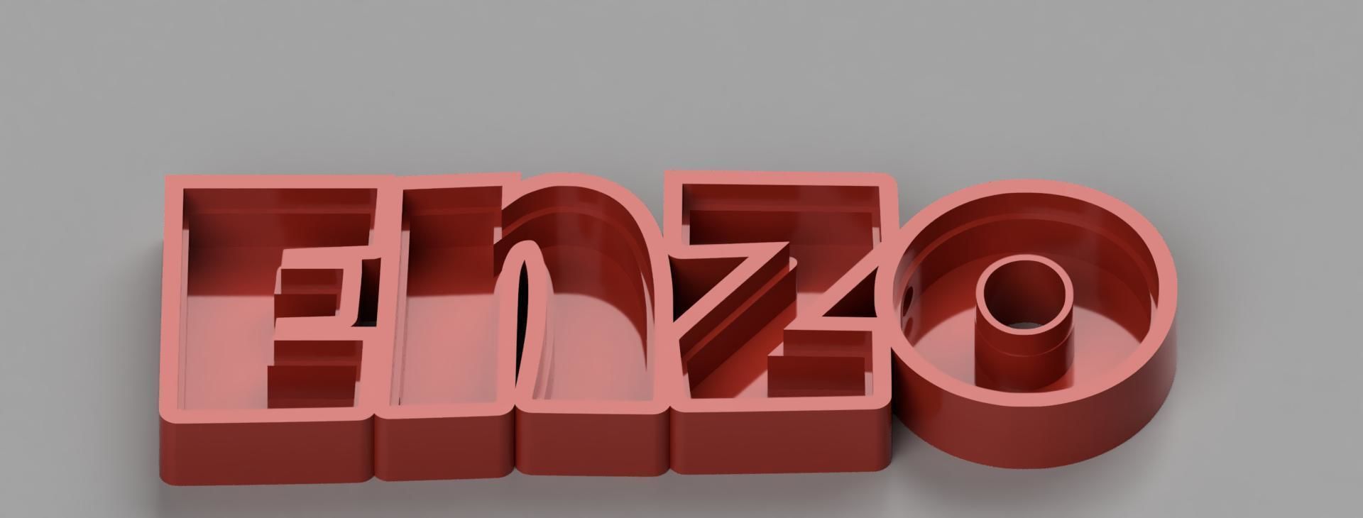 ENZO NAME LED 3D model 3D printable | CGTrader