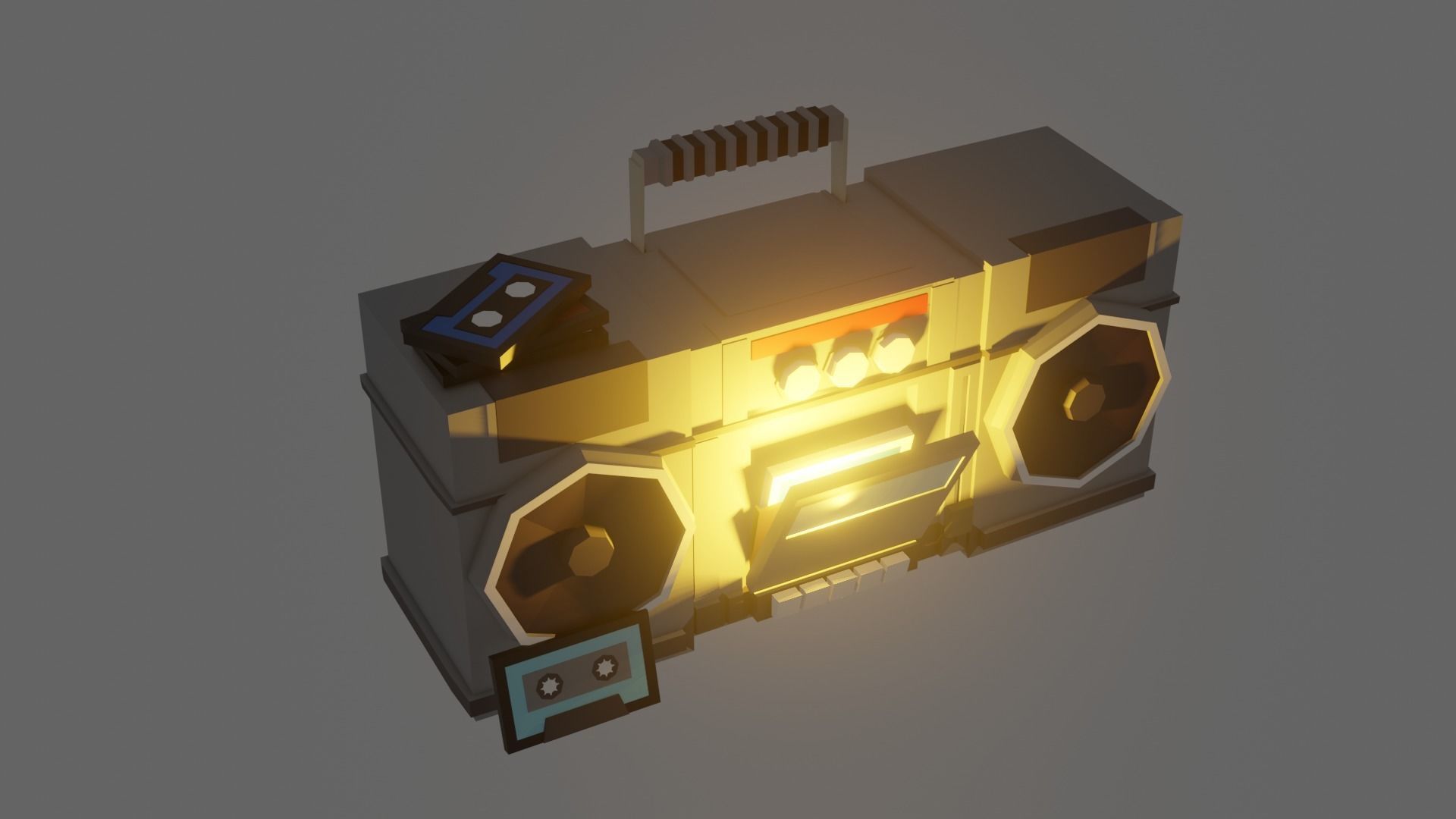 3D model Old School hip hop boombox VR / AR / low-poly | CGTrader