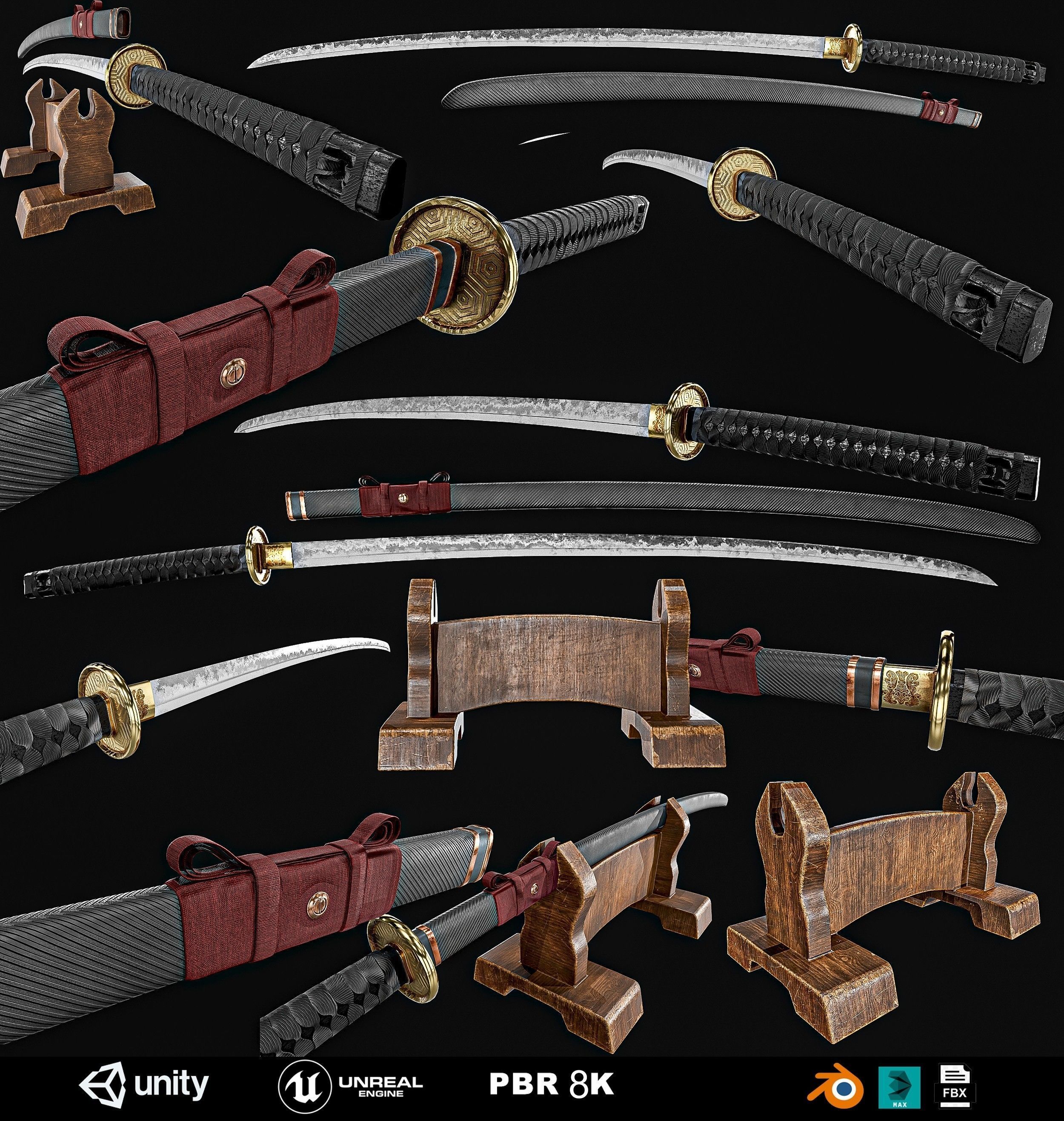3D model Ninja Sword VR / AR / low-poly | CGTrader