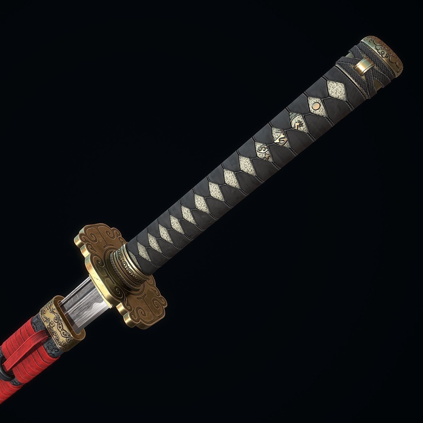 3D model Great Samurai Katana VR / AR / low-poly | CGTrader