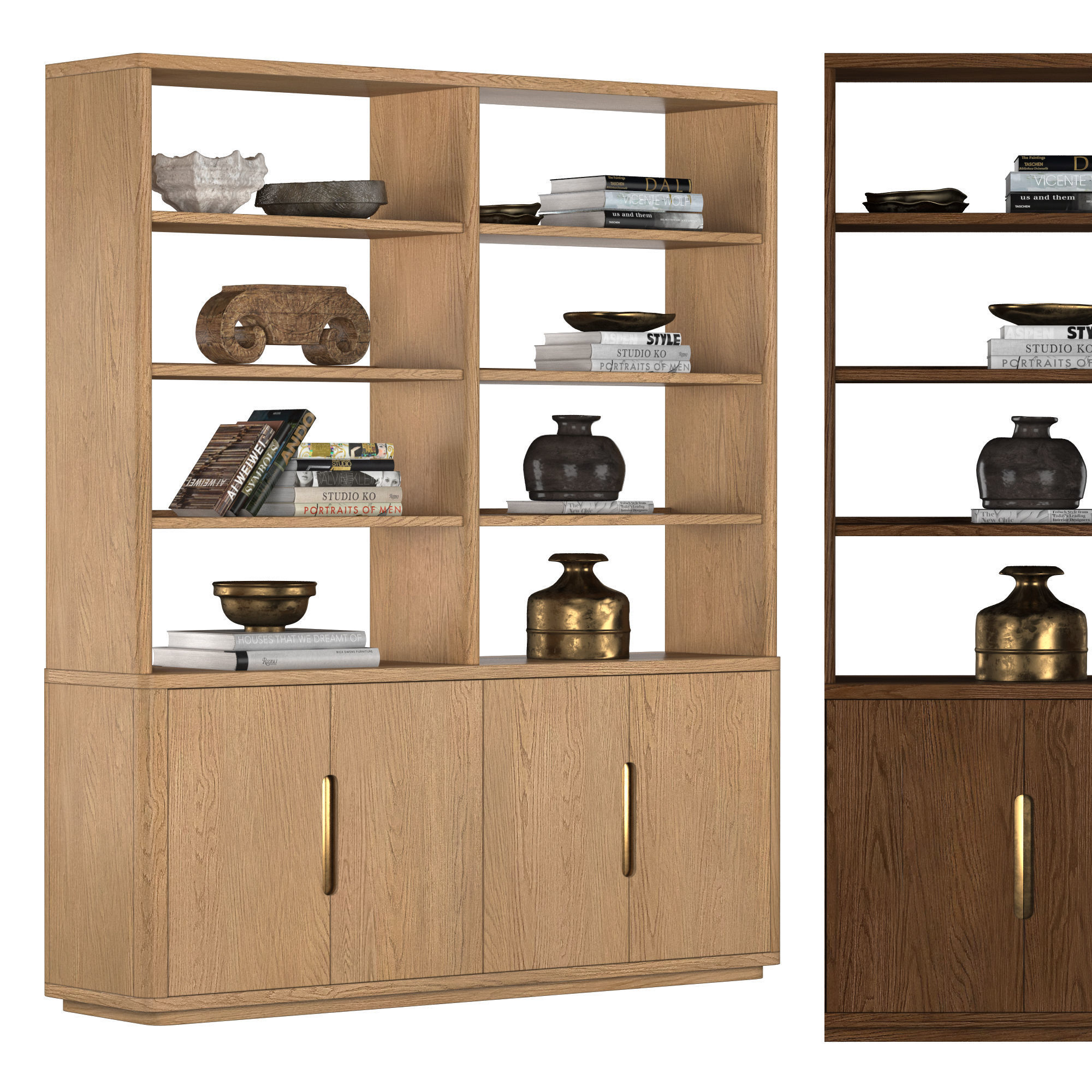 BRETON 4-DOOR OPEN SIDEBOARD and HUTCH 3D model | CGTrader