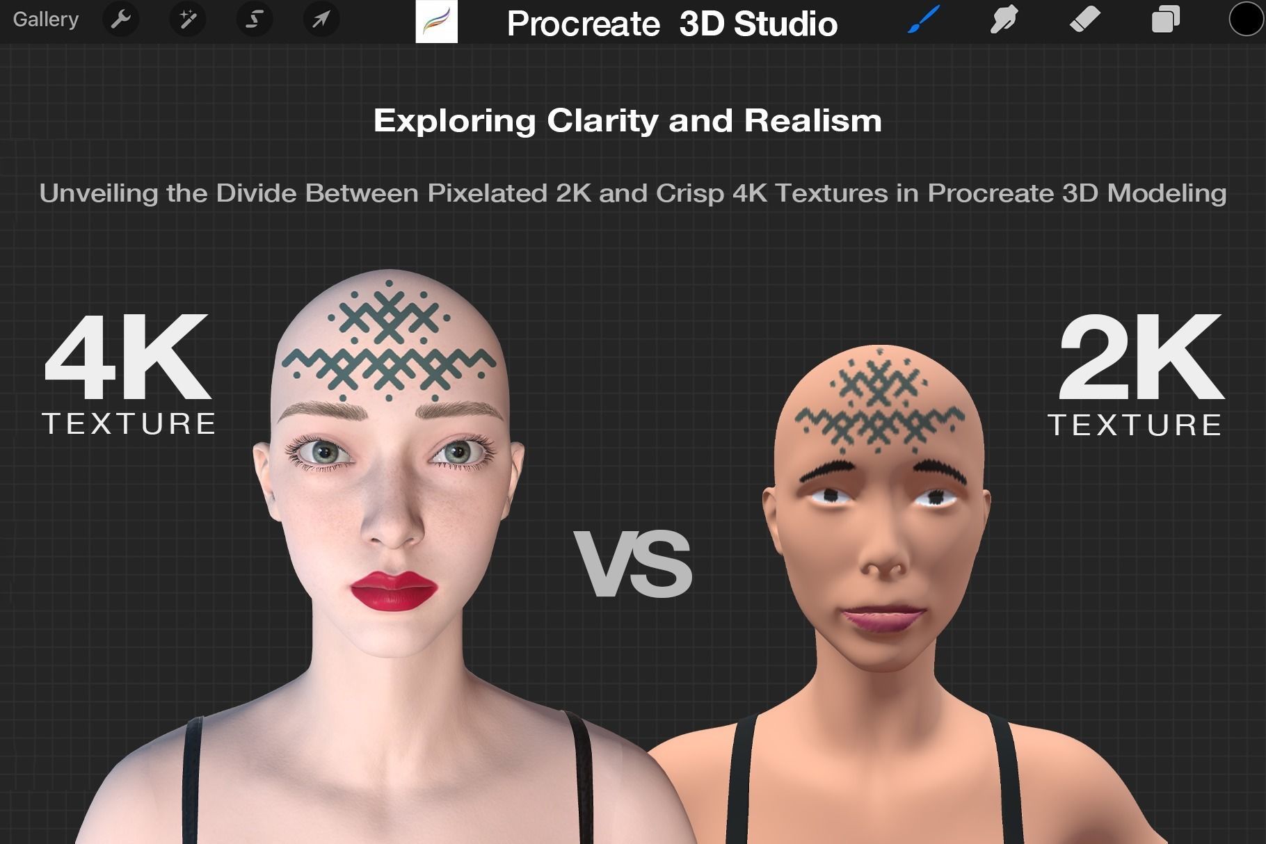3D model Tattoo Studio - Procreate 3d model women and Man VR / AR / low ...