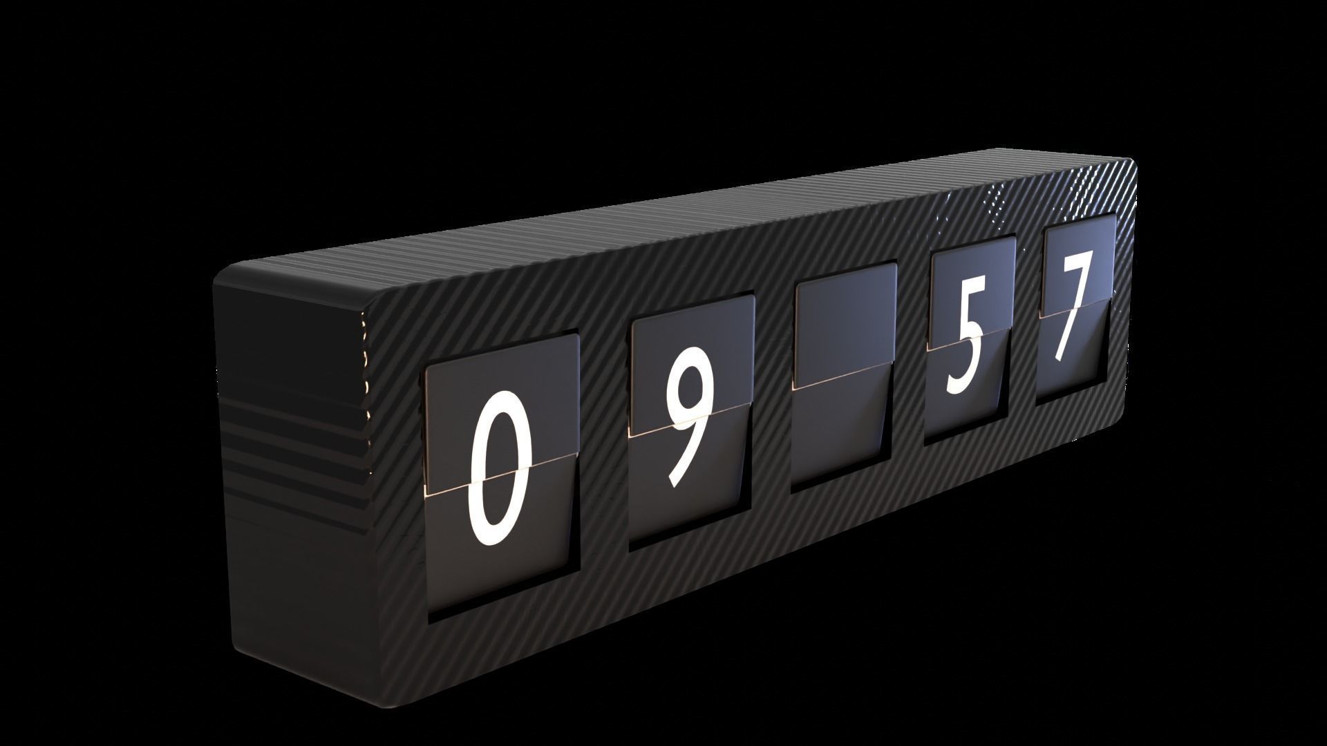 3D model Type anything on animated split-flap display VR / AR / low ...