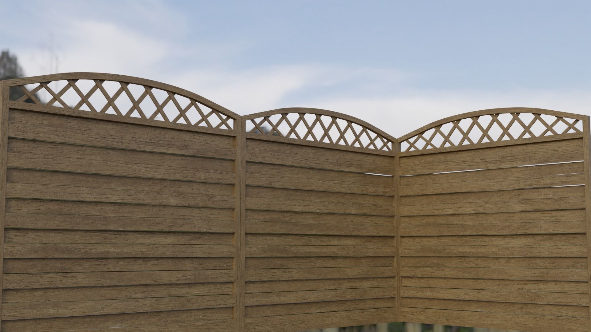 Garden Wood Wall - 2k Textures LOW POLY 3D model | CGTrader
