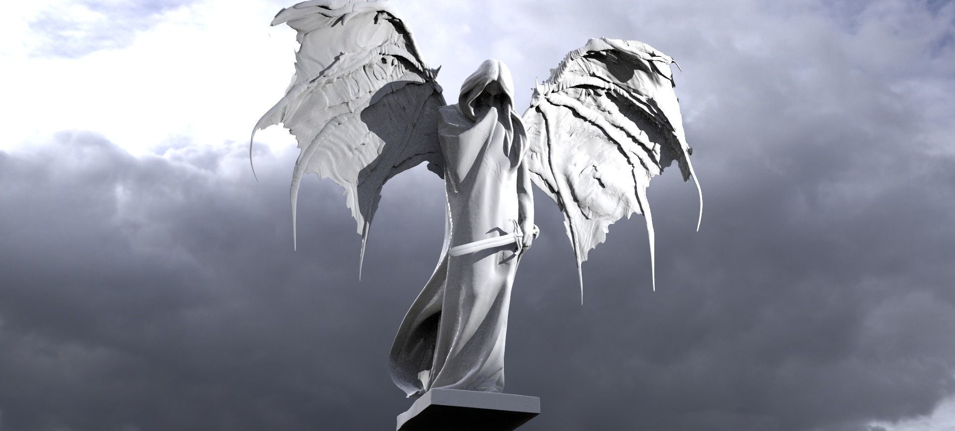 Ghost Angel Winged 3D model | CGTrader