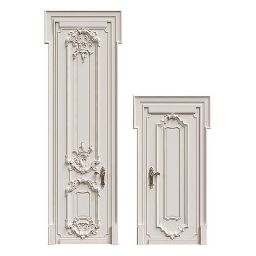 2 carved classic doors 3D model | CGTrader