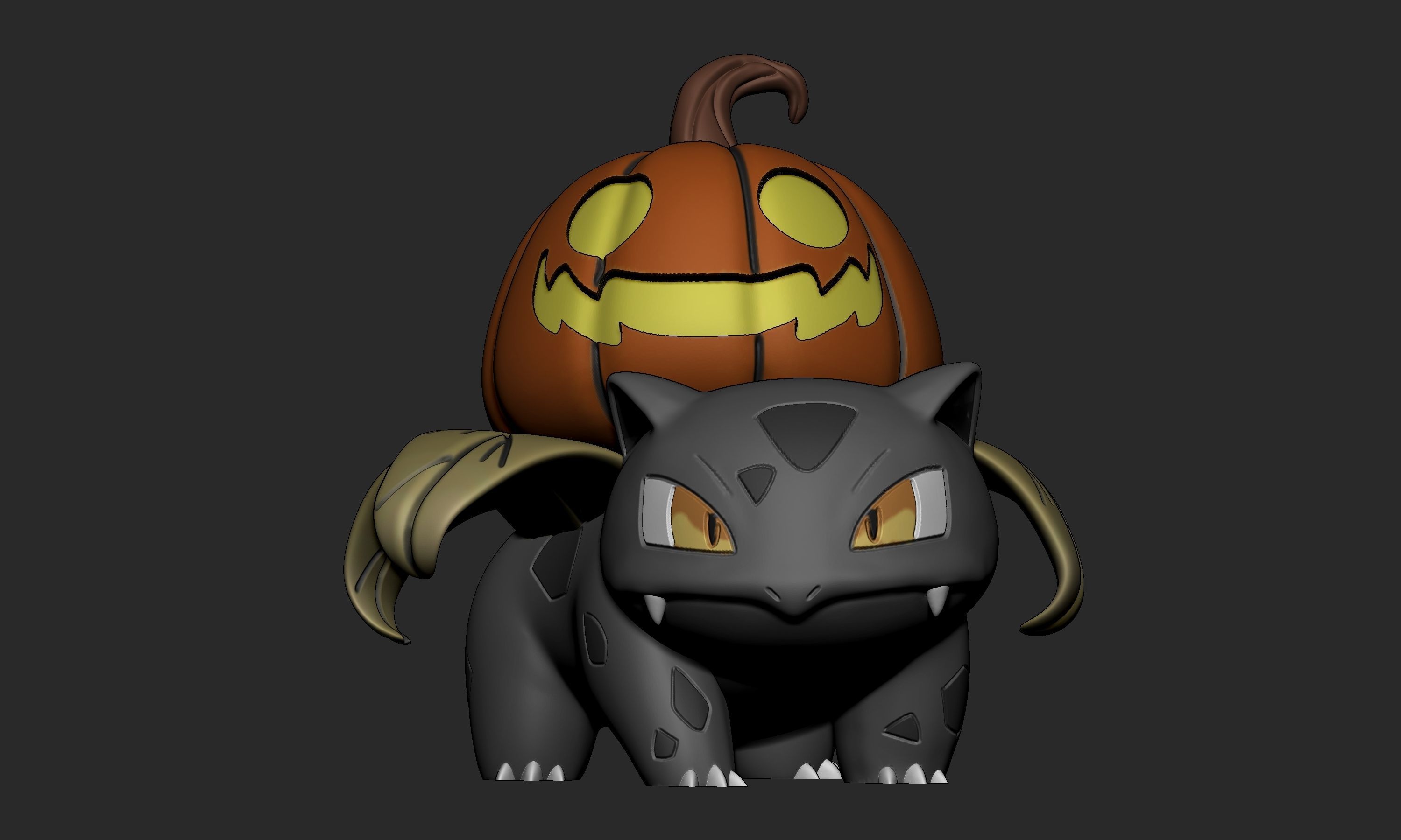 Pokemon - Ivysaur Halloween with 2 poses 3D model 3D printable | CGTrader