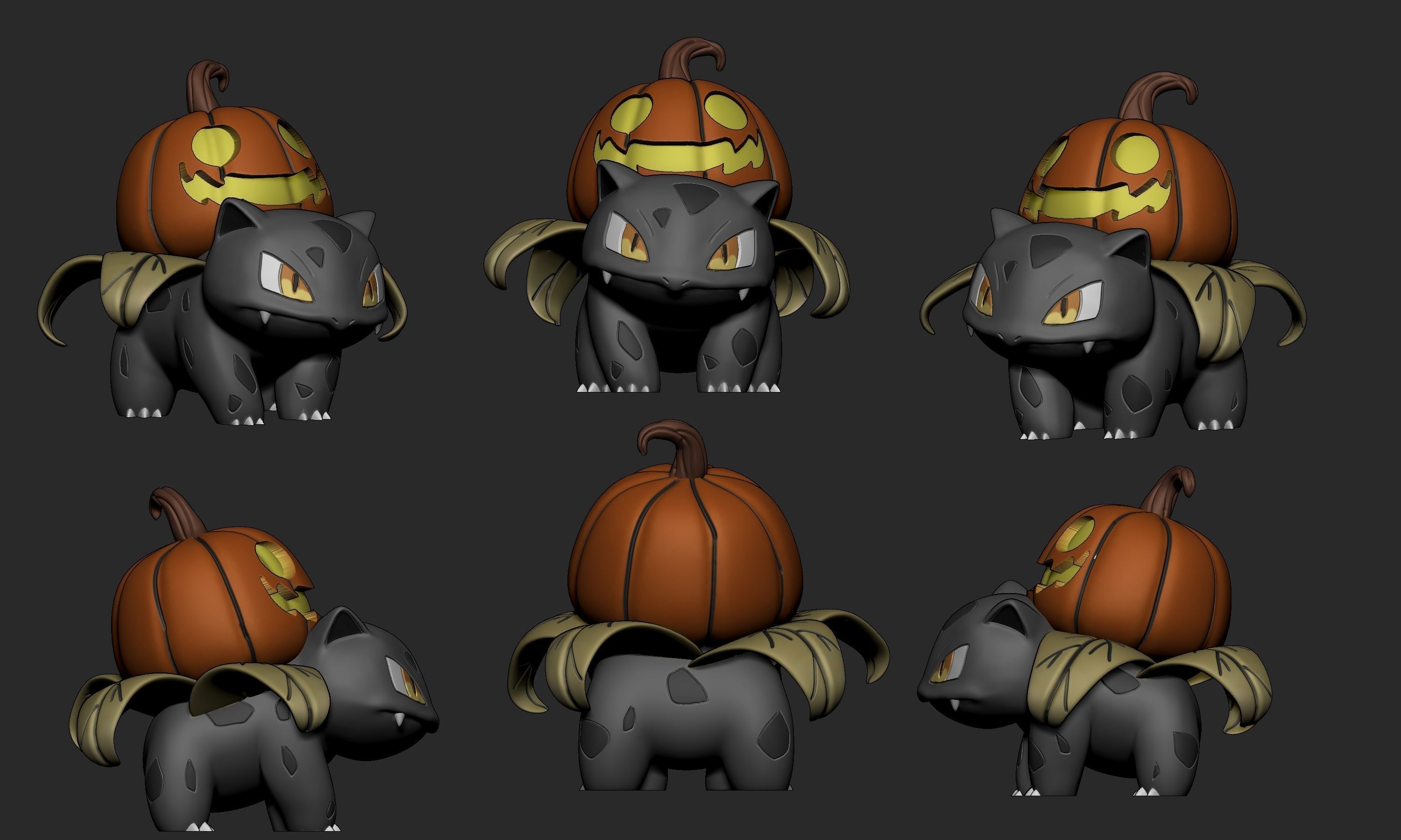 Pokemon - Ivysaur Halloween with 2 poses 3D model 3D printable | CGTrader