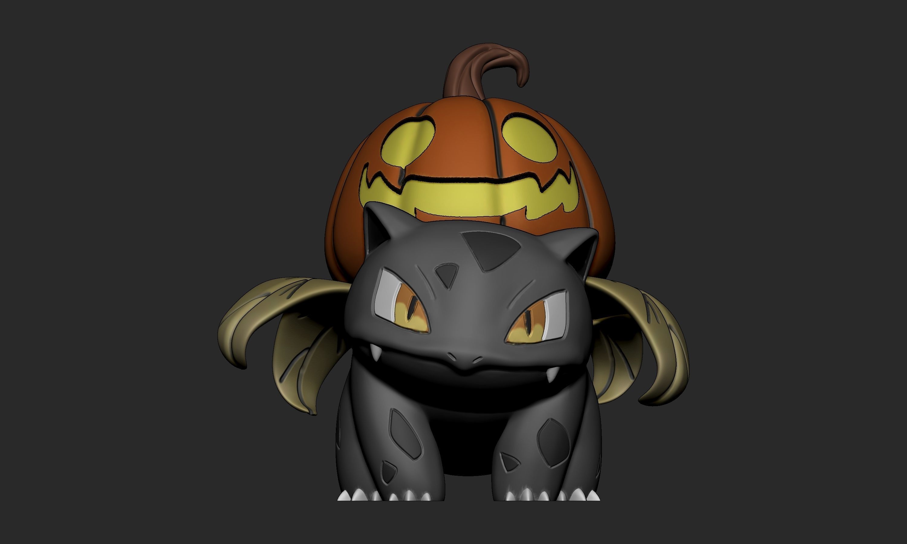 Pokemon - Ivysaur Halloween with 2 poses 3D model 3D printable | CGTrader