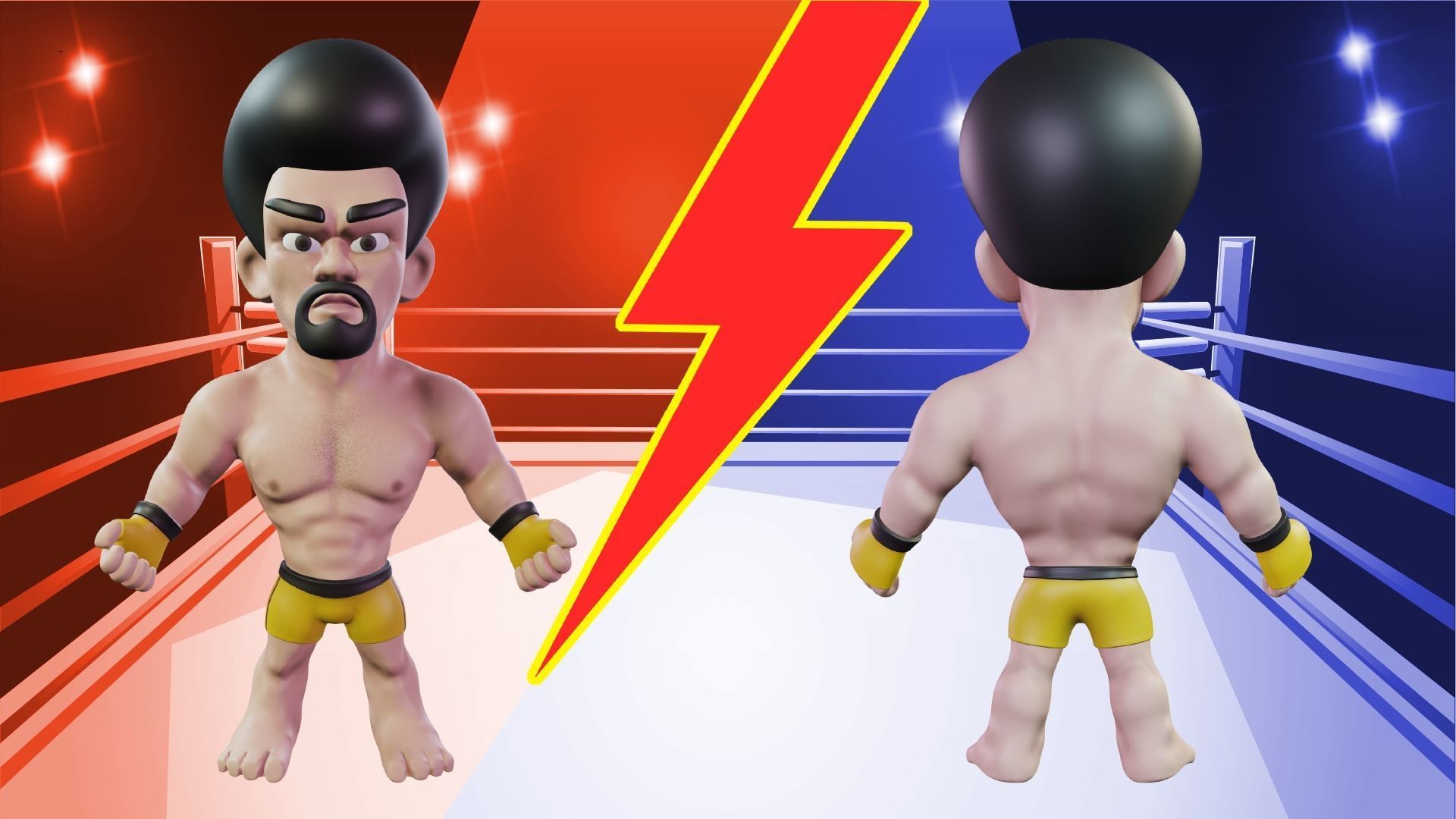 3D model Fighter Boxer Character 06 VR / AR / low-poly | CGTrader