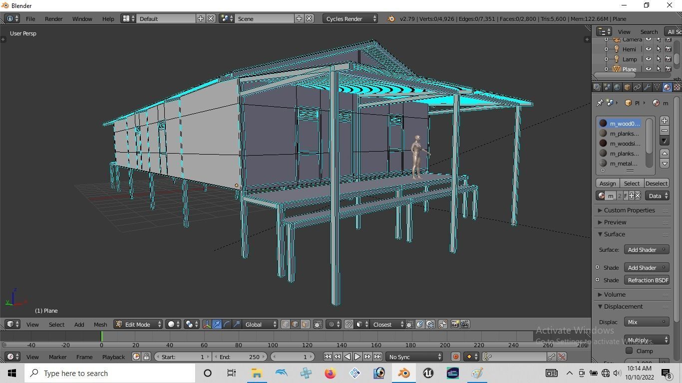 Rumah kayu panggung 007-008 free 3D model | CGTrader