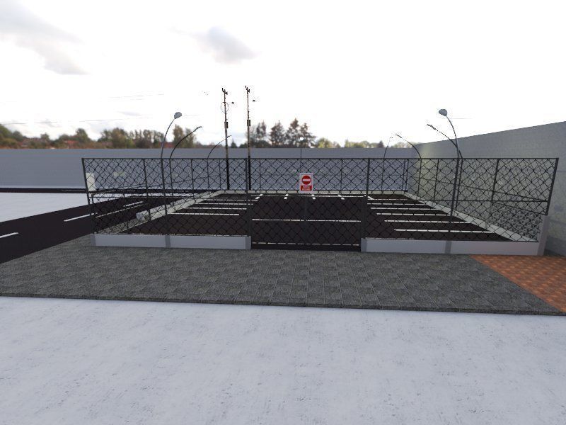 black and white parking area 3D model 3D printable | CGTrader