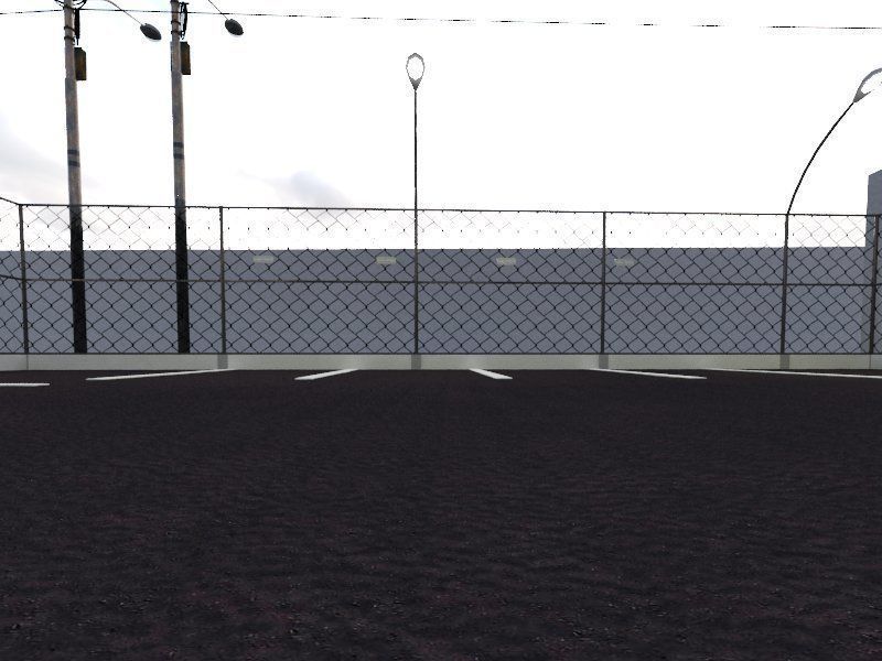 black and white parking area 3D model 3D printable | CGTrader