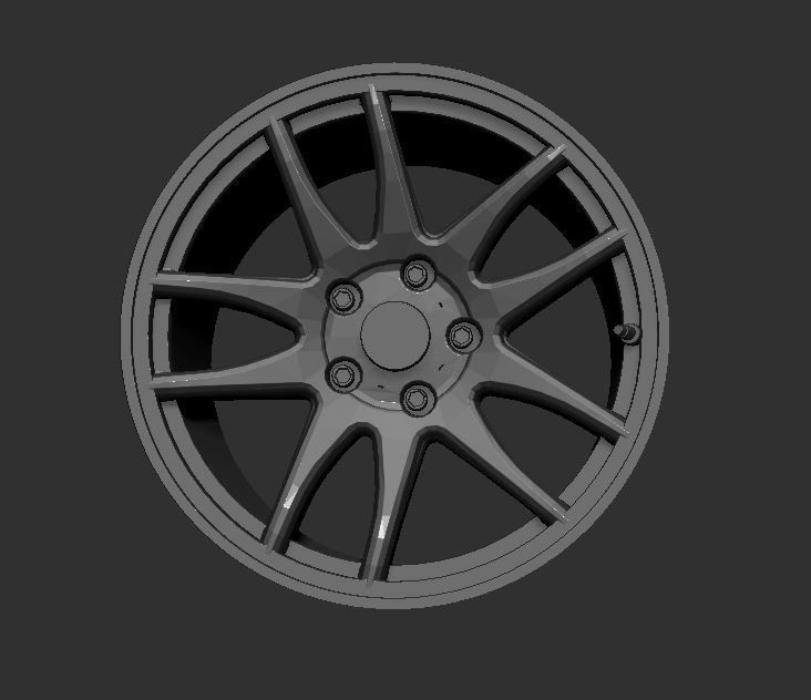 Mitsubishi Lancer Evolution IX Stock OEM Rims 3D print model 3D model ...