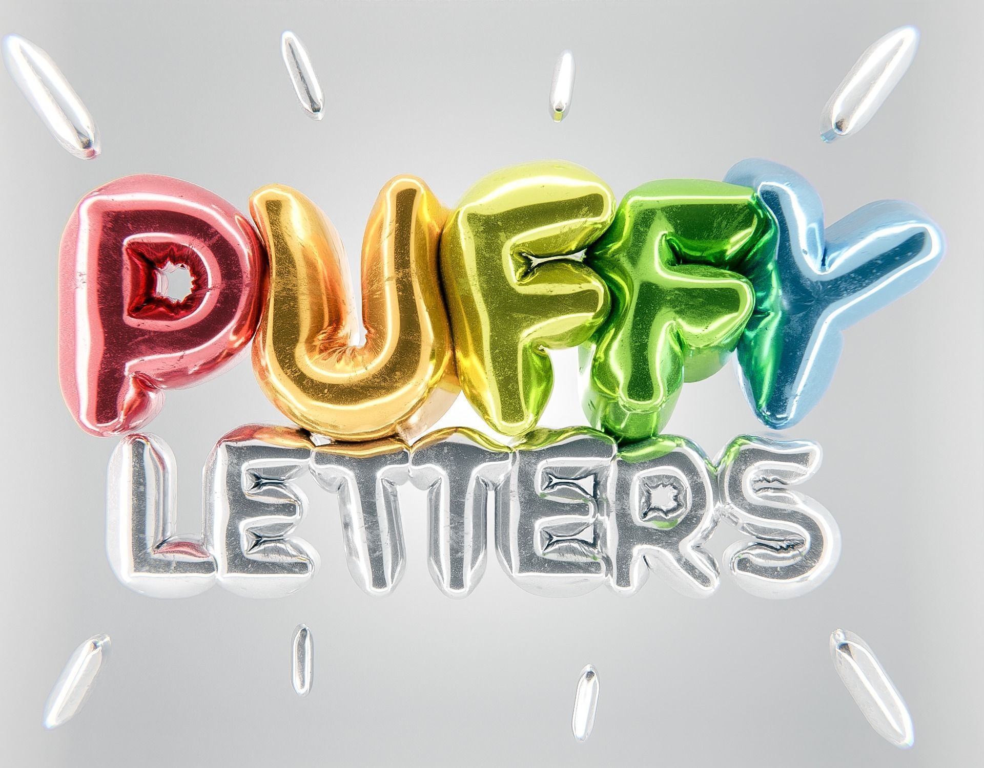 PUFFY LETTERS 3D model | CGTrader
