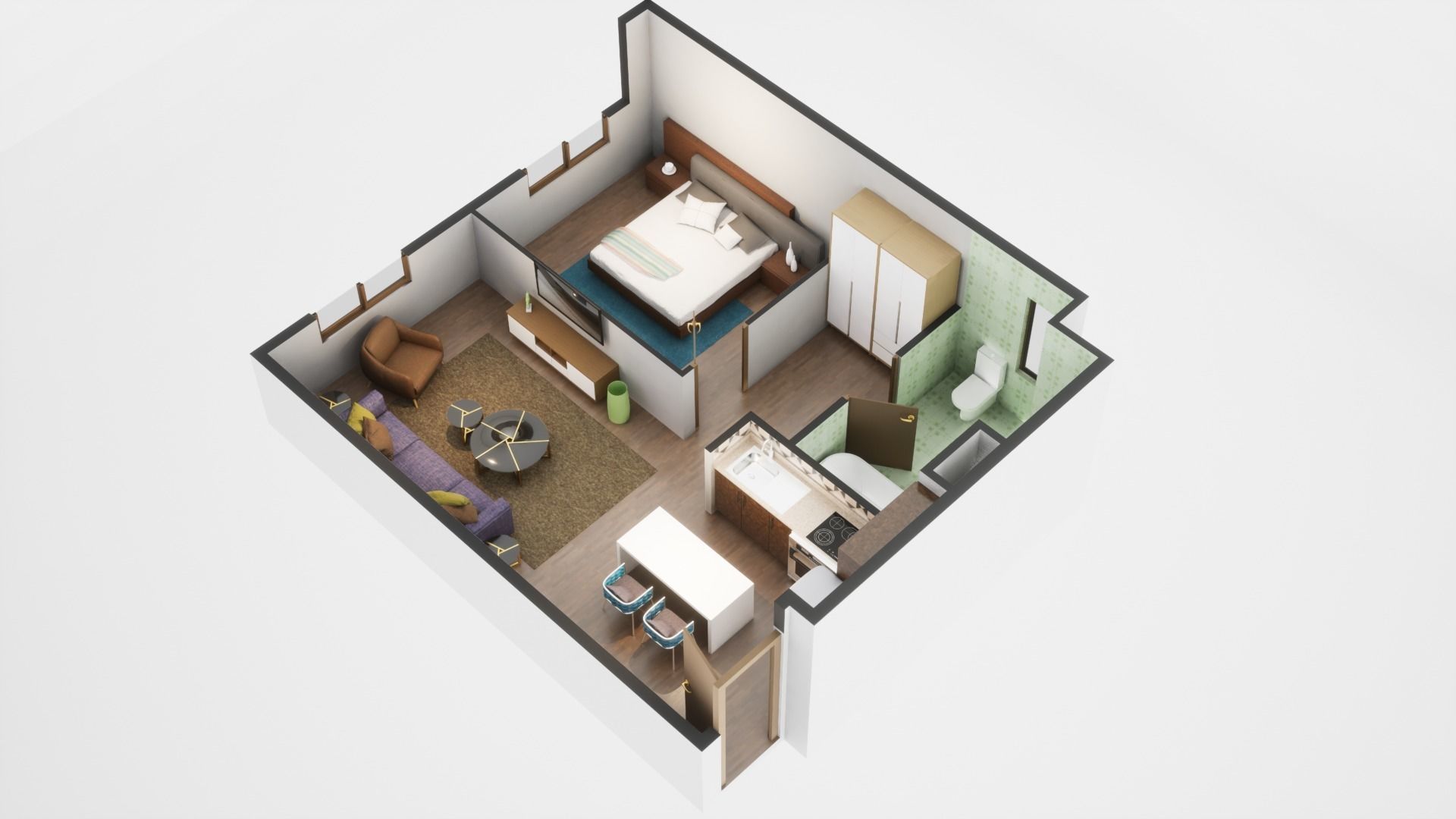 3D Floor Plan Model 20 3D model | CGTrader