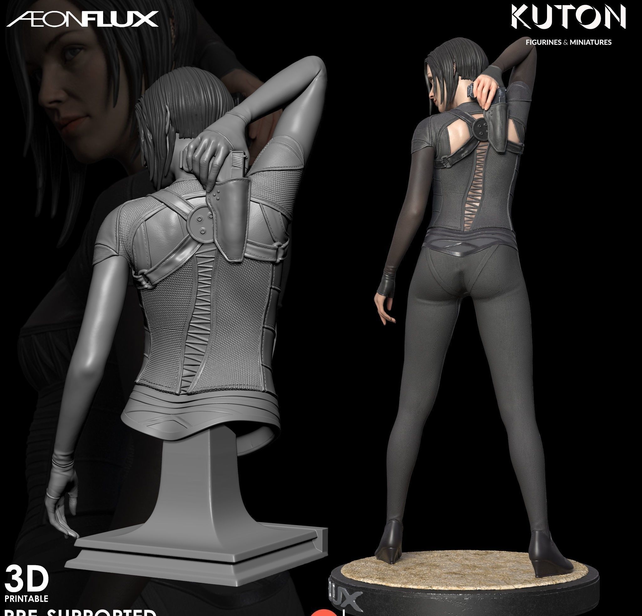 AEON FLUX 3D model 3D printable | CGTrader