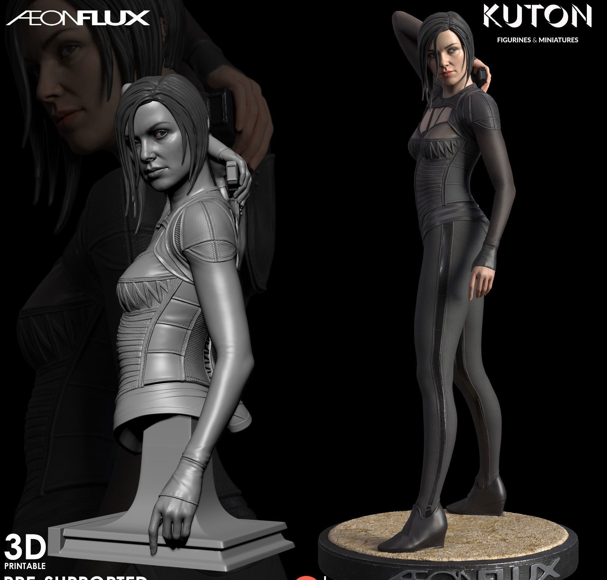 AEON FLUX 3D model 3D printable | CGTrader