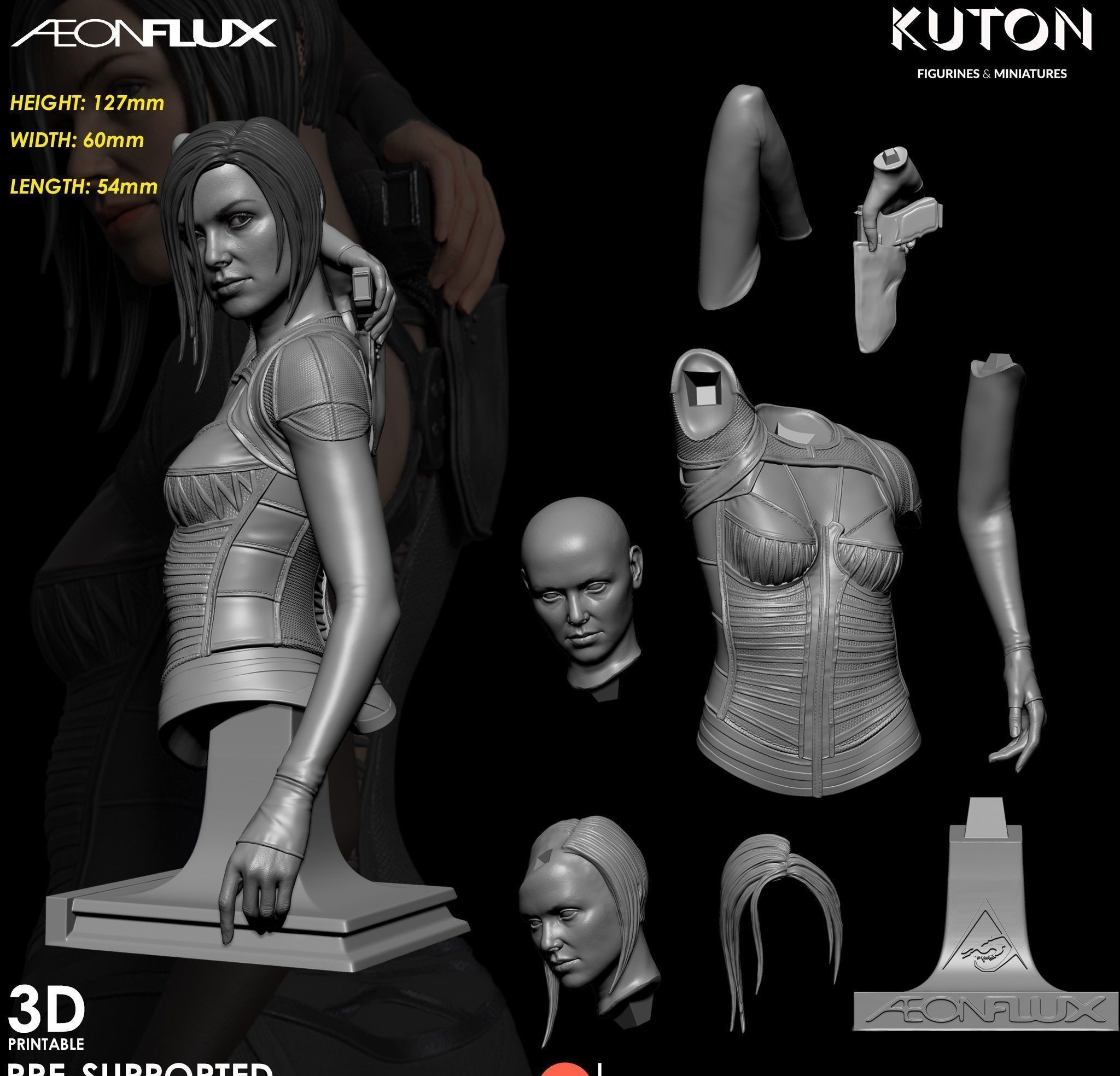 AEON FLUX 3D model 3D printable | CGTrader