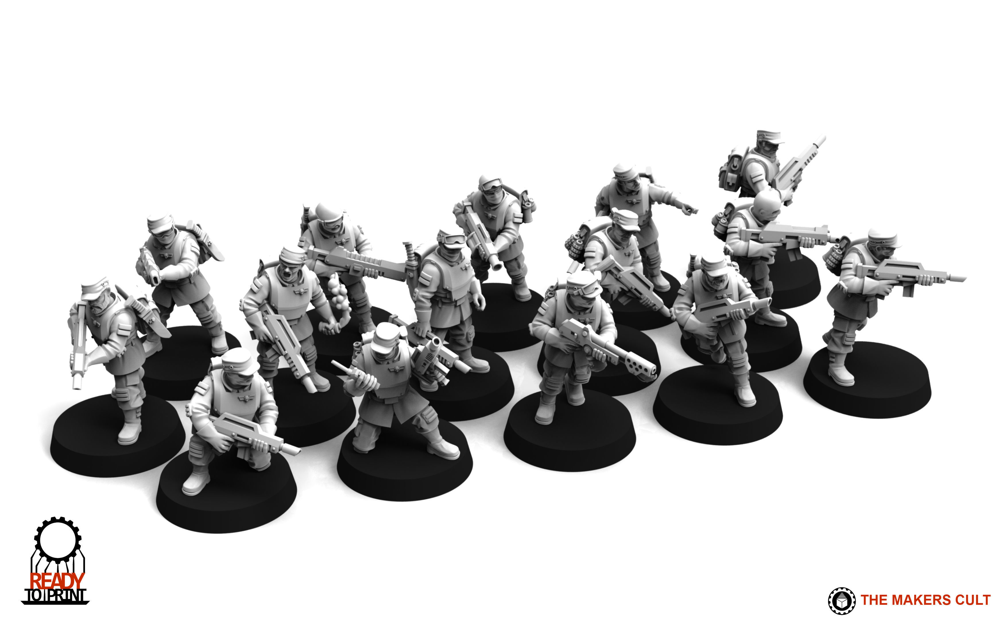 Universal Guard - Light Infantry Builder 3D model 3D printable | CGTrader