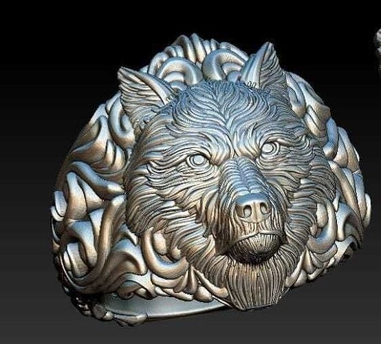 wolf ring 3D model | CGTrader