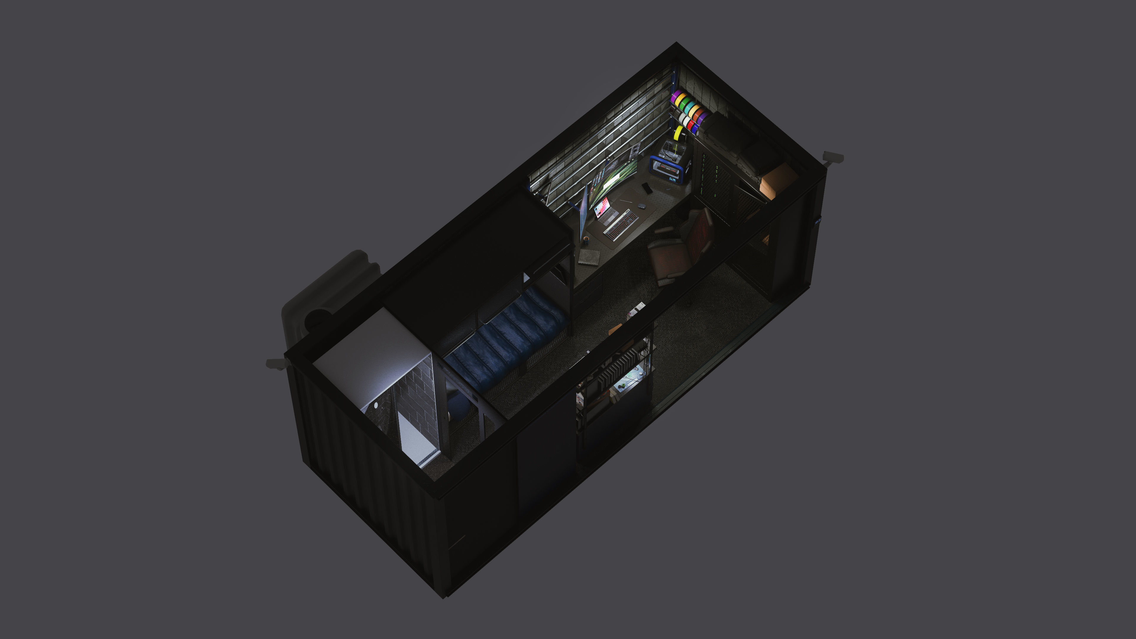 3D model Hacker Hideout VR / AR / low-poly | CGTrader