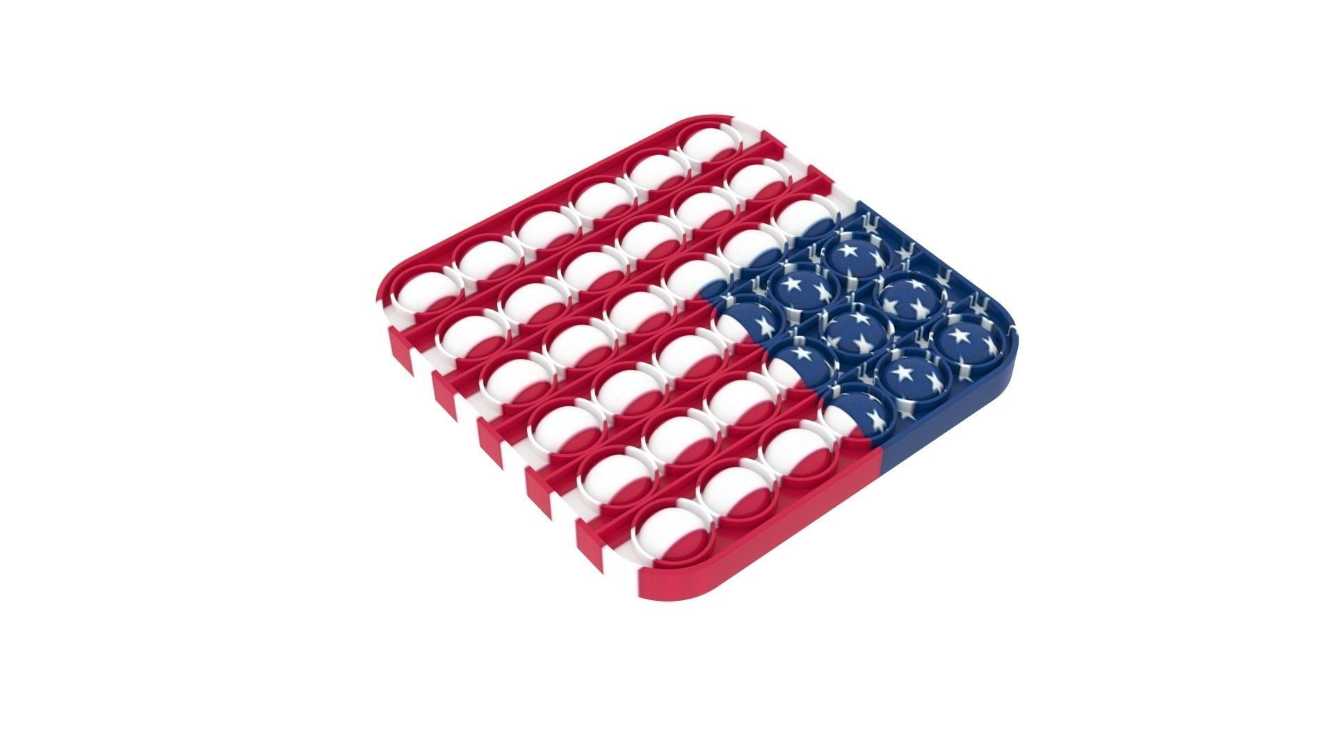 Square Flag of United States Pop It Fidget Toy 3D model | CGTrader