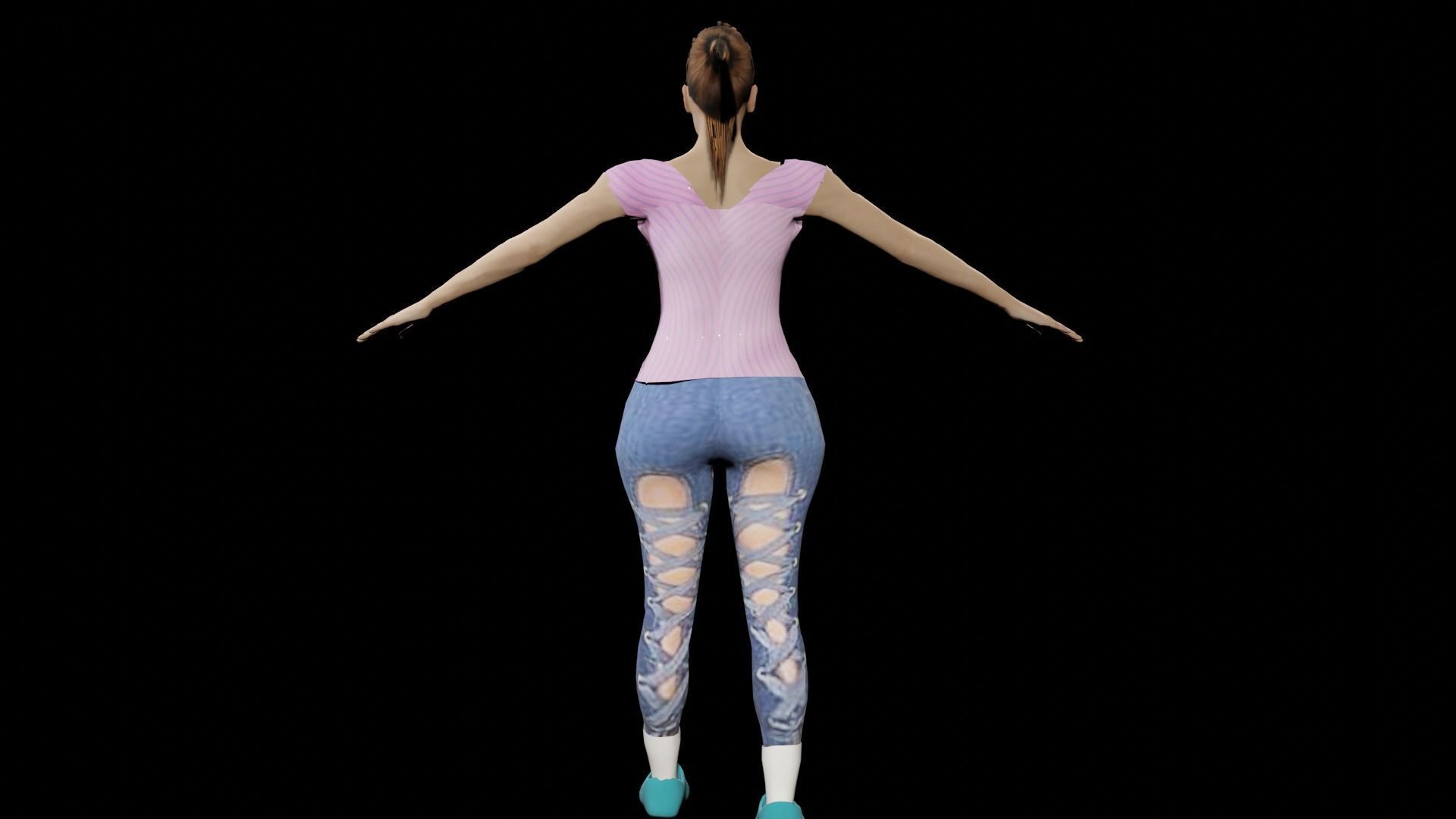3D model female lady character game ready VR / AR / low-poly | CGTrader